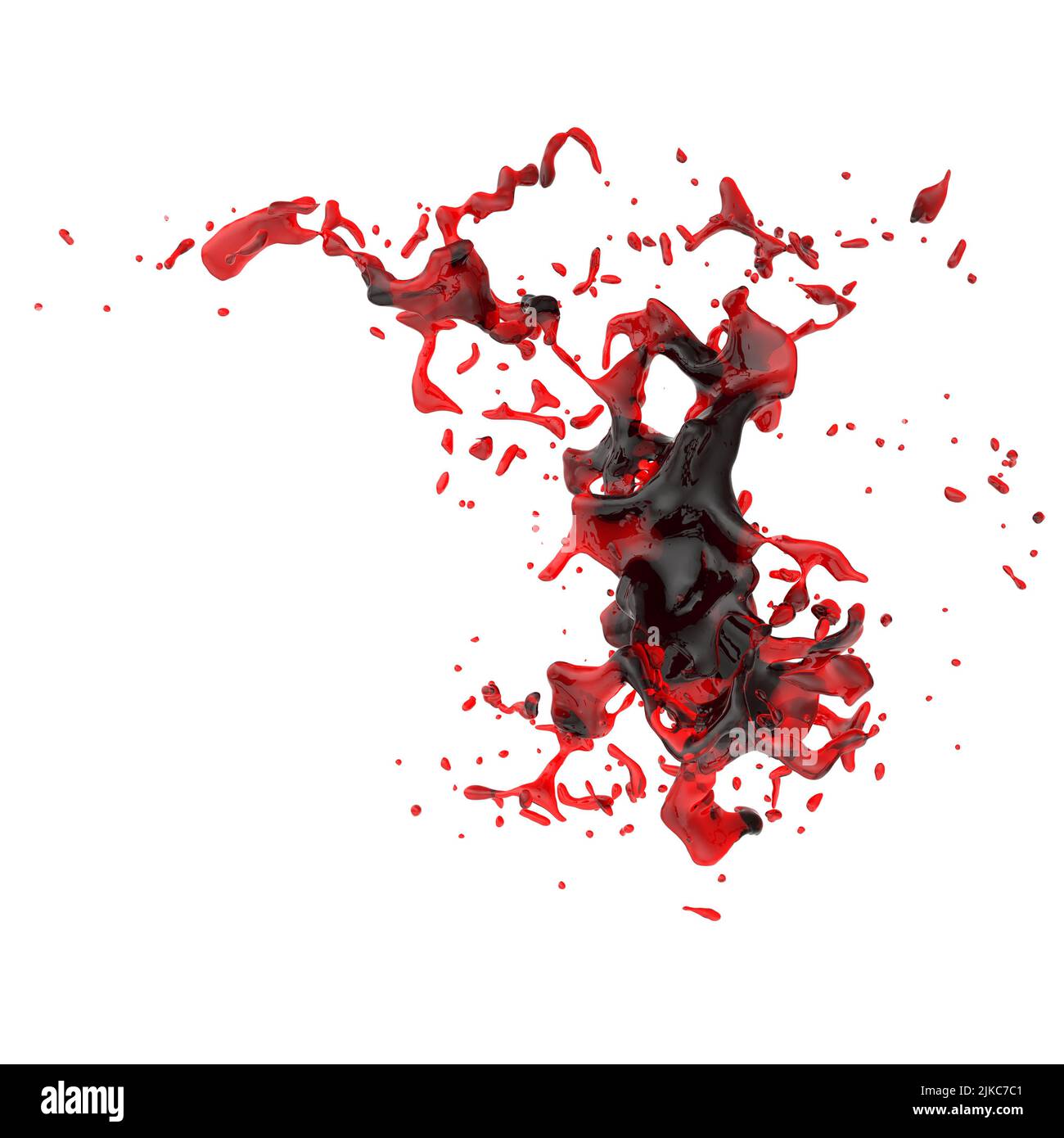 3D illustration of realistic blood splash Stock Photo - Alamy