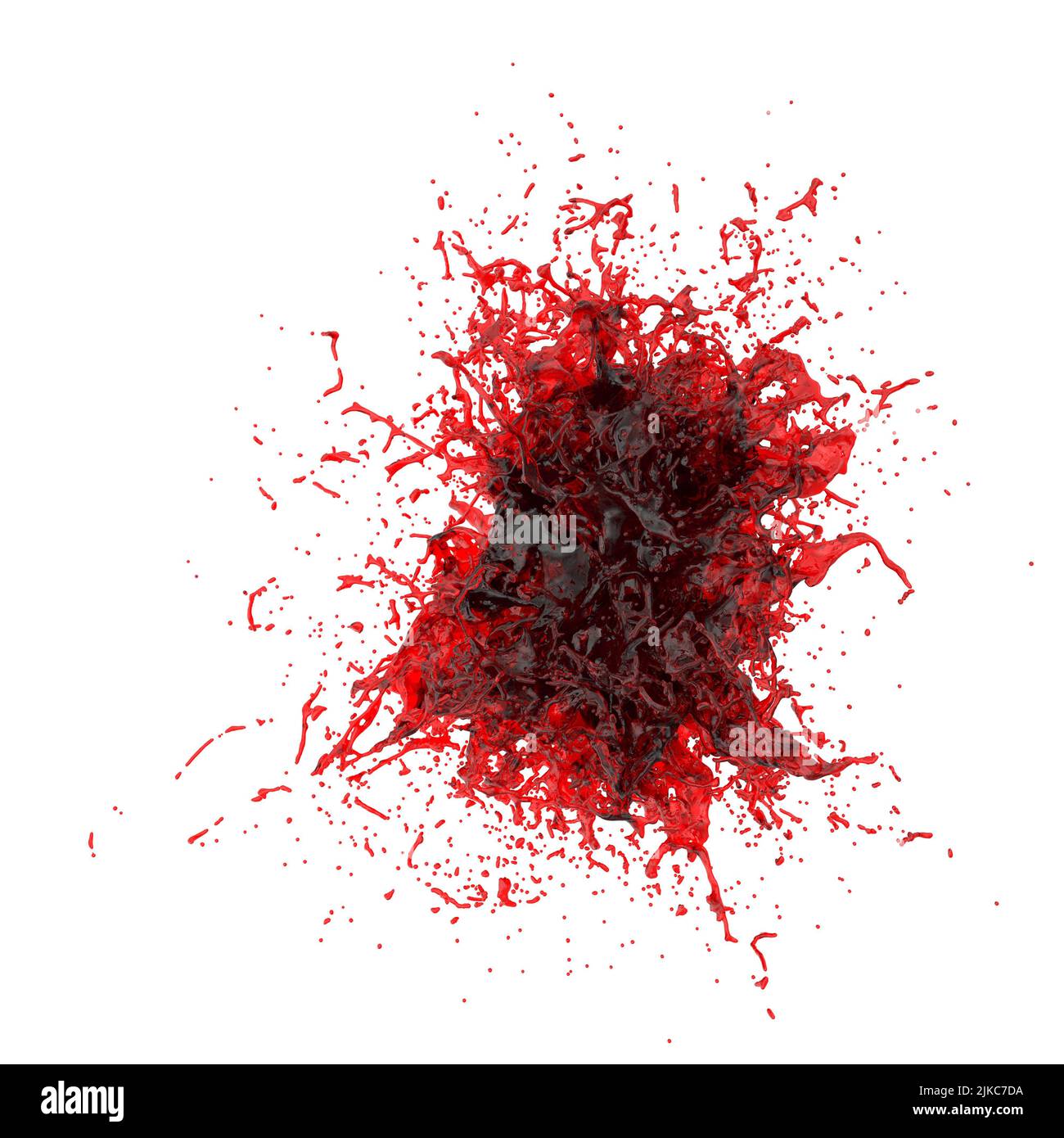 3D illustration of realistic blood splash Stock Photo - Alamy