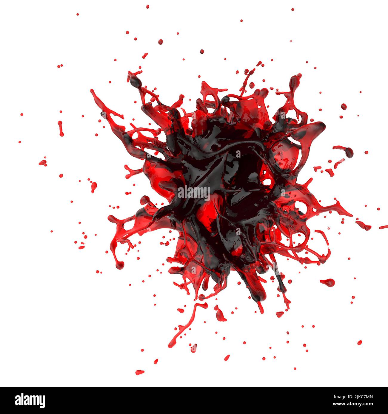 3D illustration of realistic blood splash Stock Photo - Alamy