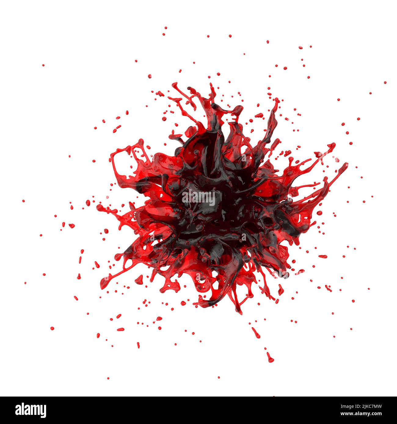 3D illustration of realistic blood splash Stock Photo - Alamy