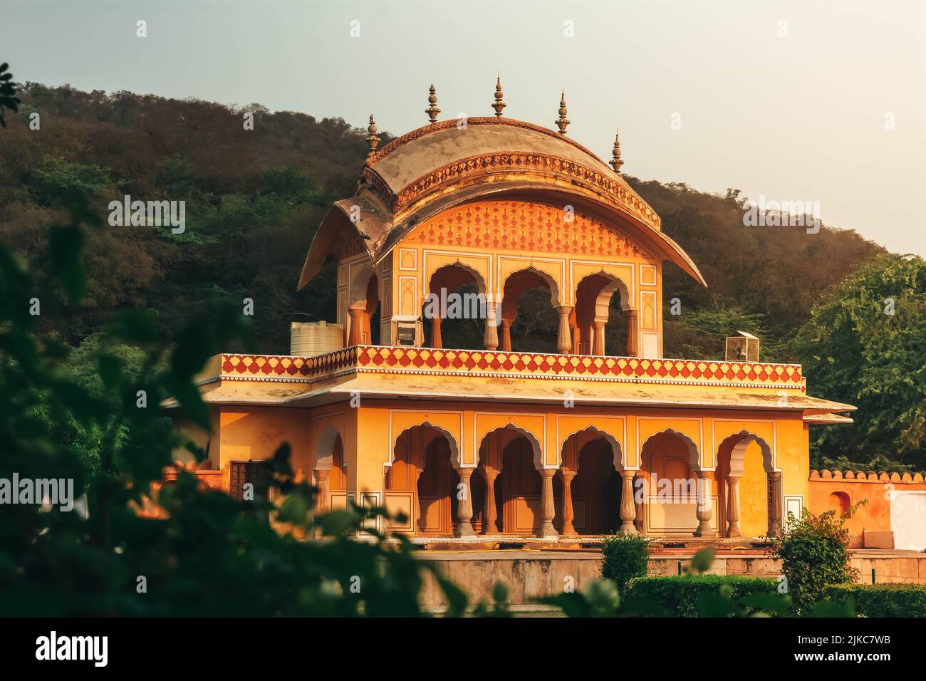 The Kanak Vrindavan Mahal under the rays of sun, Jaipur, India Stock ...