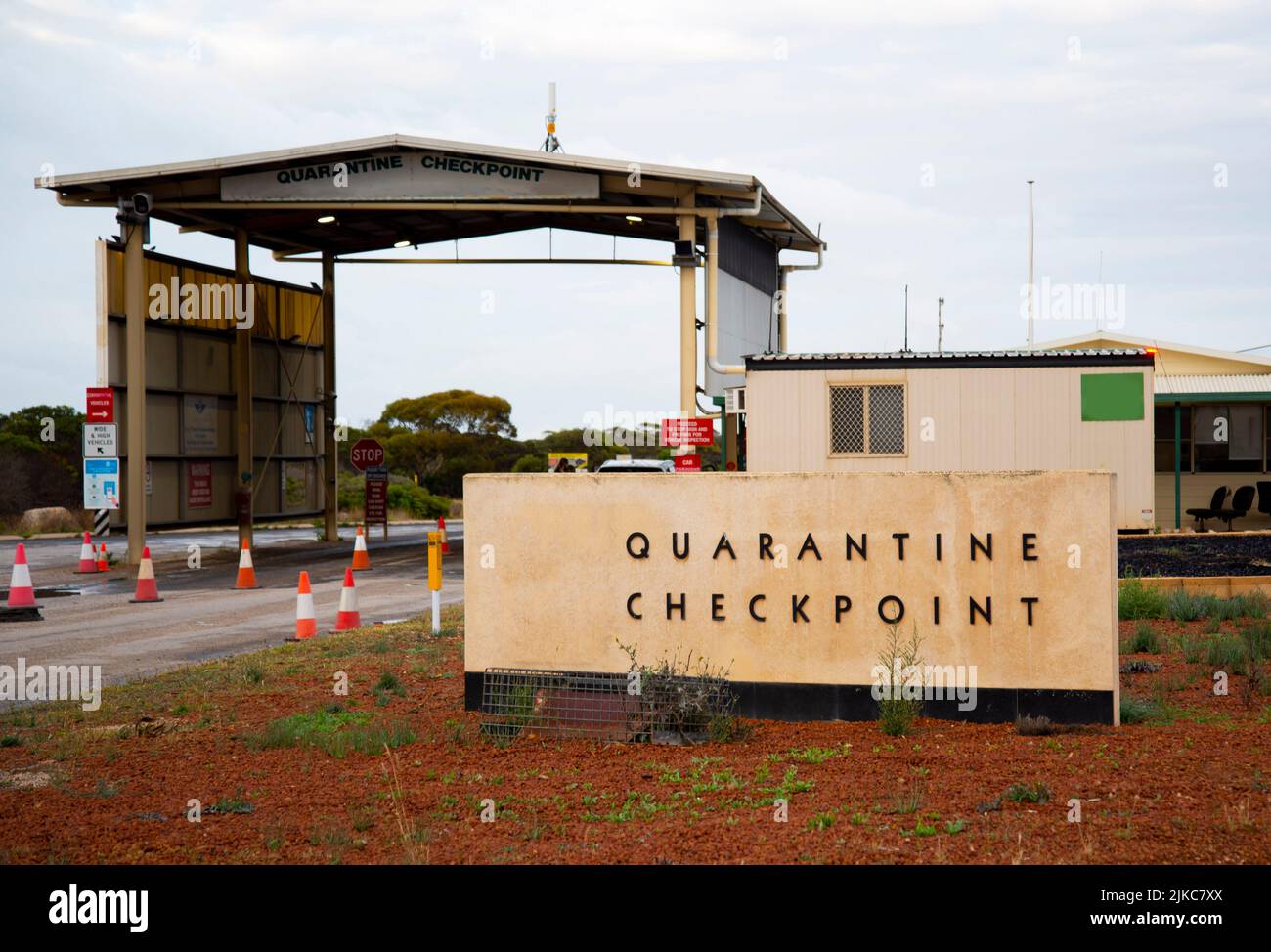 Quarantine Checkpoint between State Borders Stock Photo - Alamy