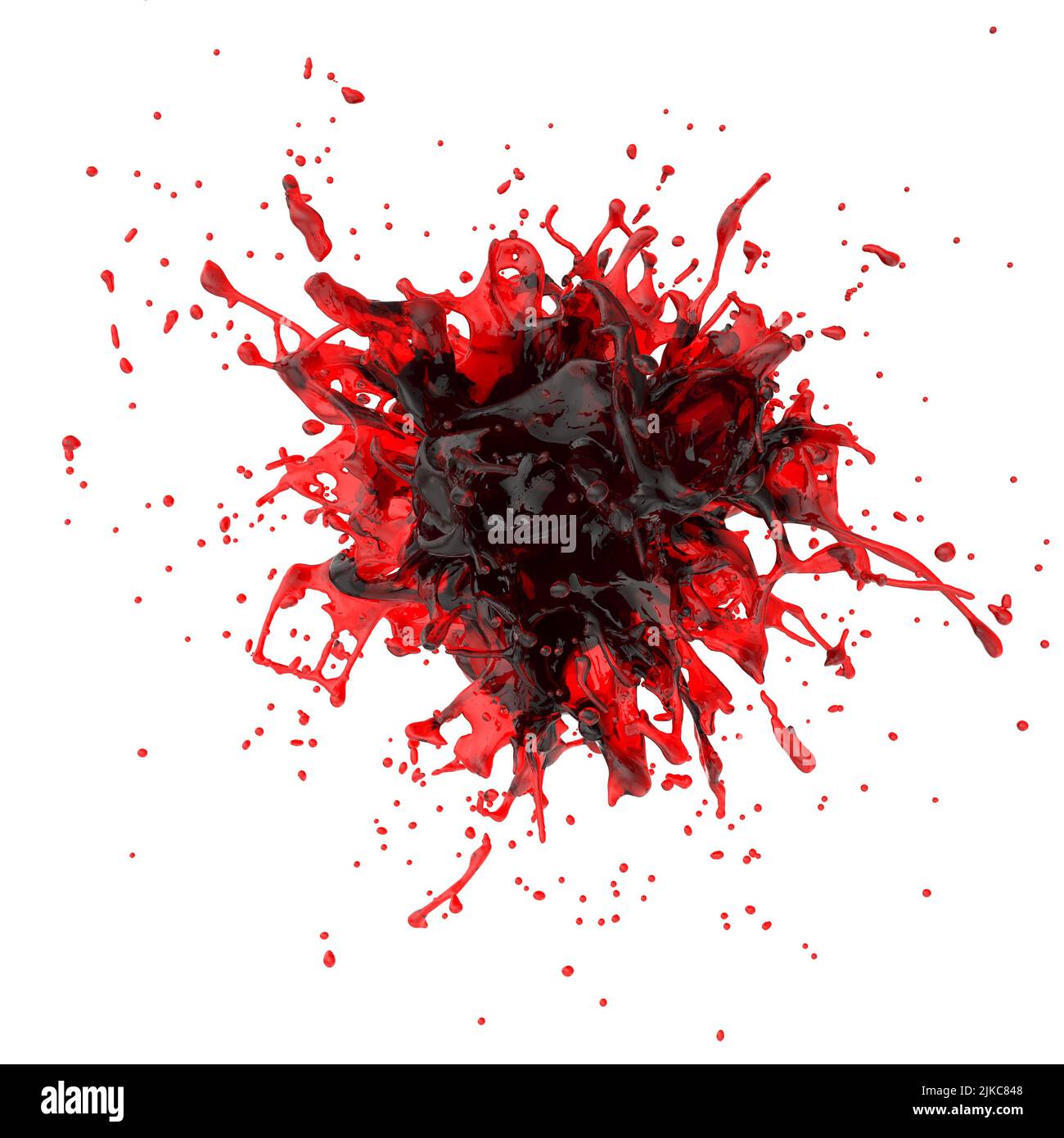 3D illustration of realistic blood splash Stock Photo - Alamy