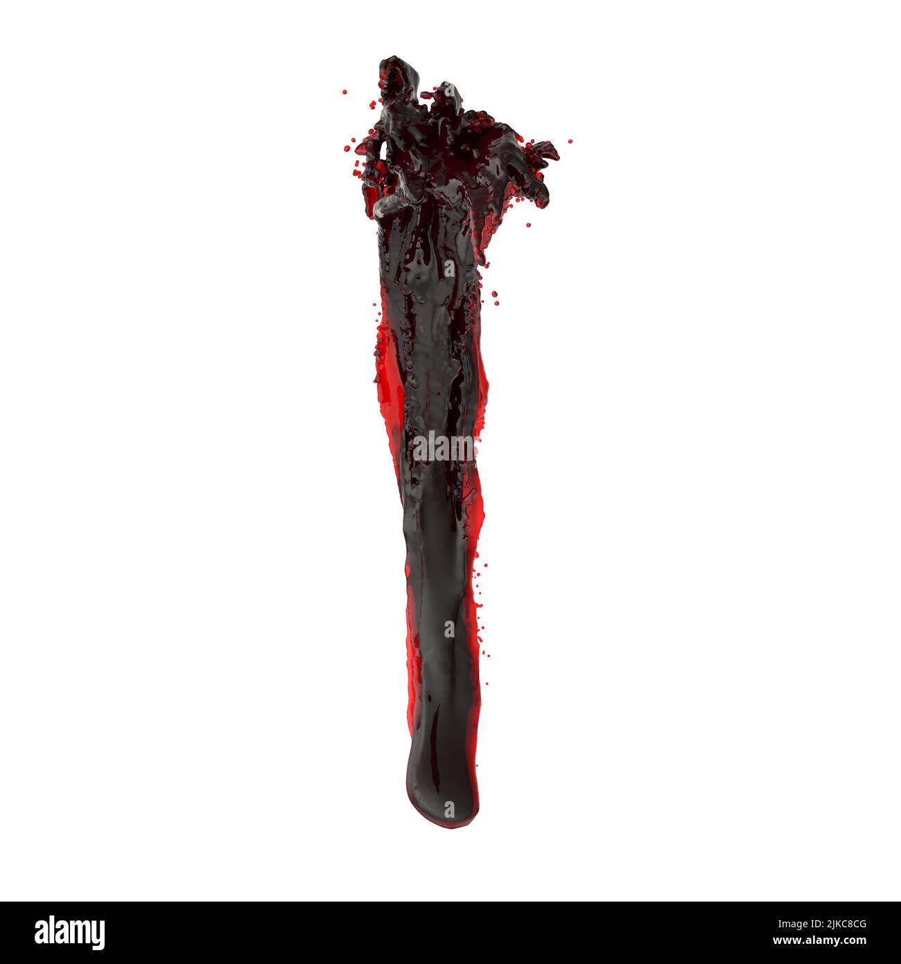 3D illustration of realistic blood splash Stock Photo - Alamy