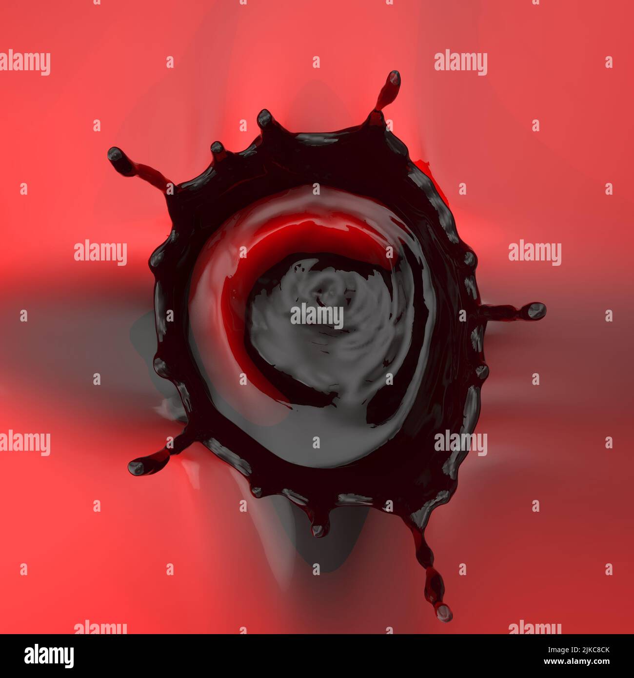 3D illustration of realistic blood splash Stock Photo - Alamy