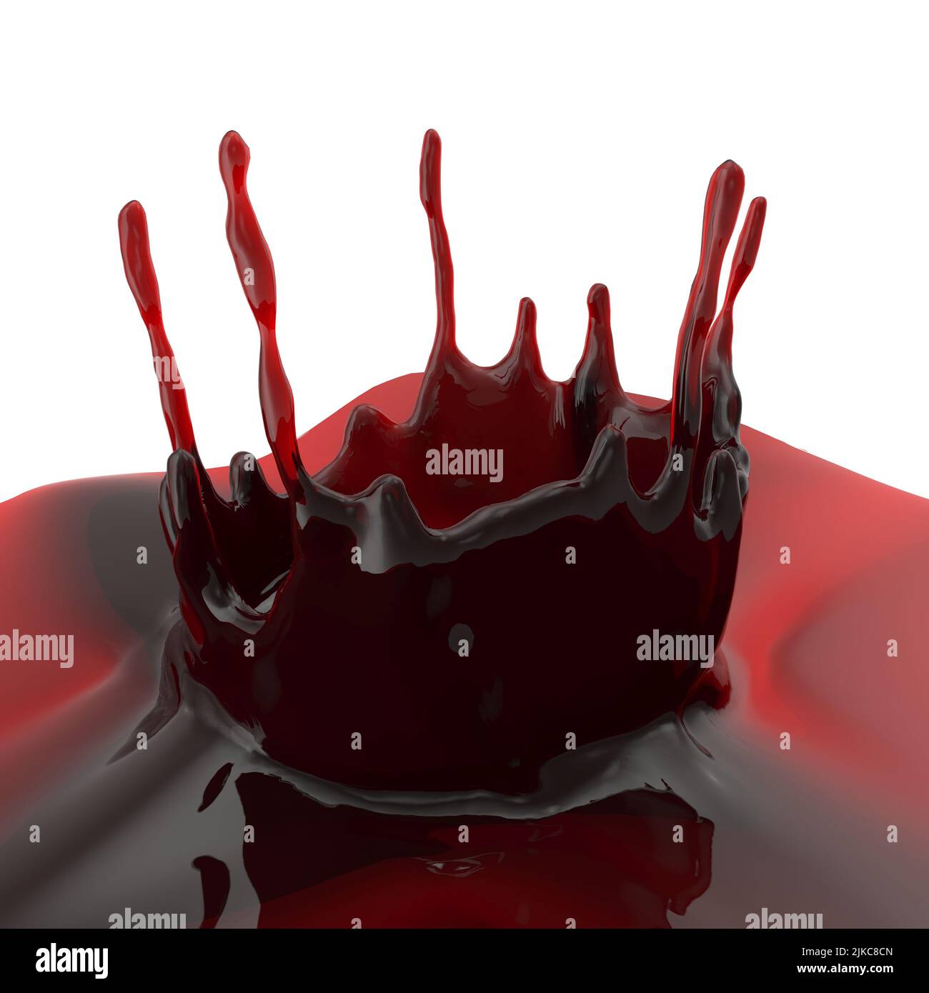 3D illustration of realistic blood splash Stock Photo - Alamy