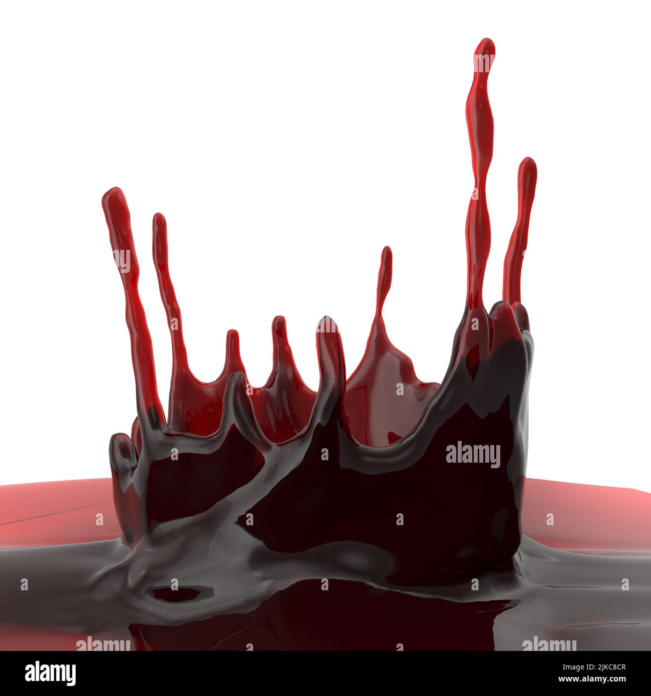 3D illustration of realistic blood splash Stock Photo - Alamy