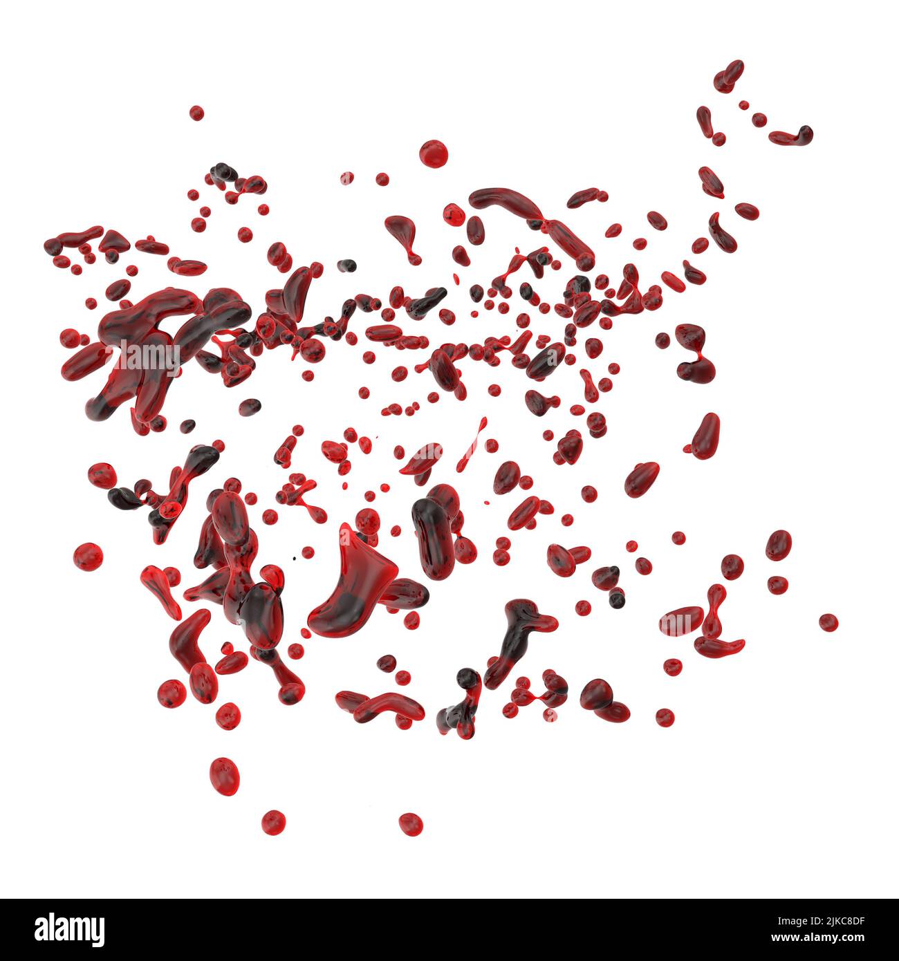 3D illustration of realistic blood splash Stock Photo - Alamy