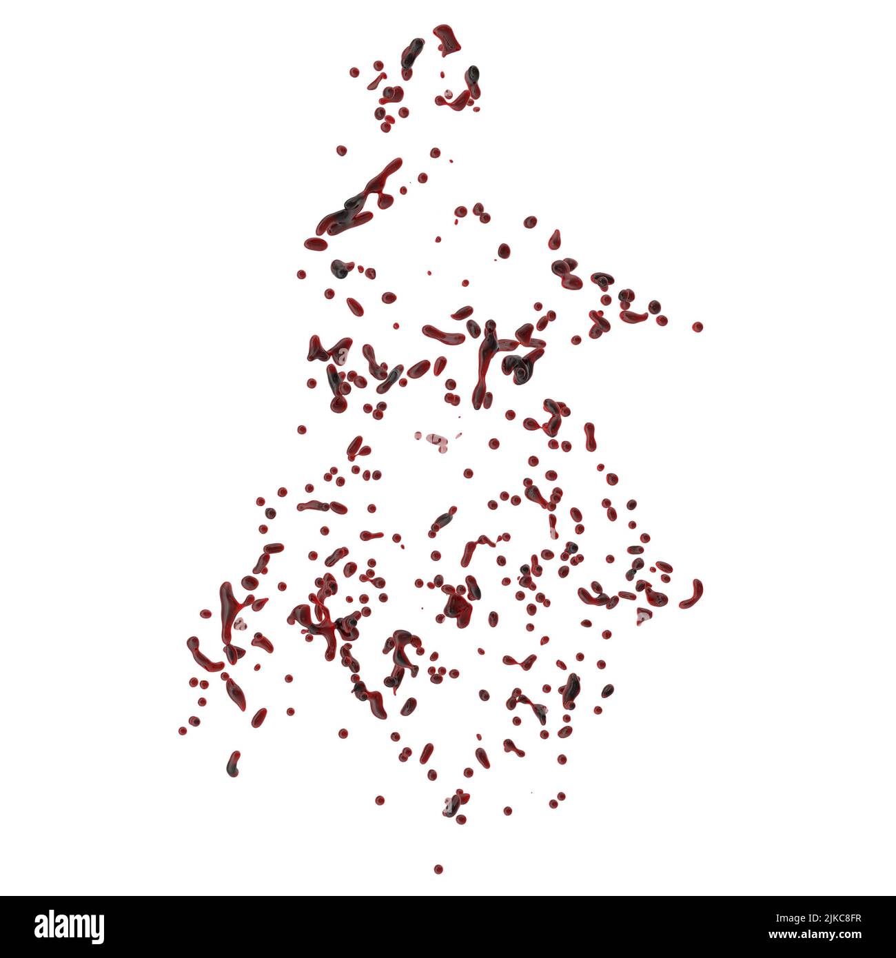 3D illustration of realistic blood splash Stock Photo - Alamy