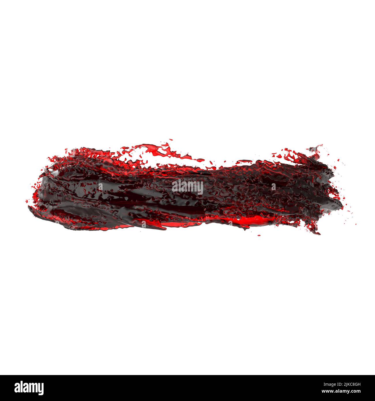 3D illustration of realistic blood splash Stock Photo - Alamy