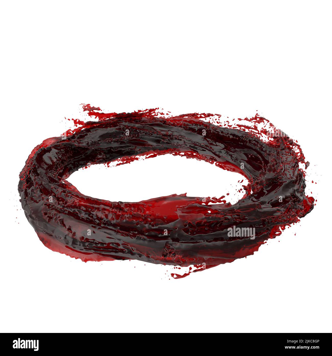 3D illustration of realistic blood splash Stock Photo - Alamy