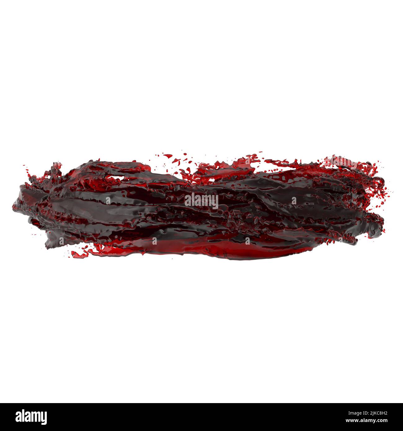 3D illustration of realistic blood splash Stock Photo - Alamy