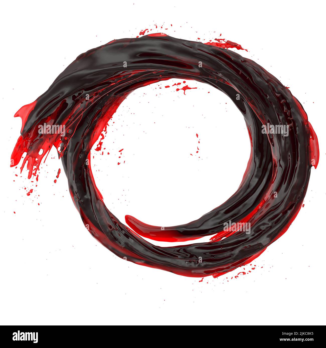 3D illustration of realistic blood splash Stock Photo - Alamy