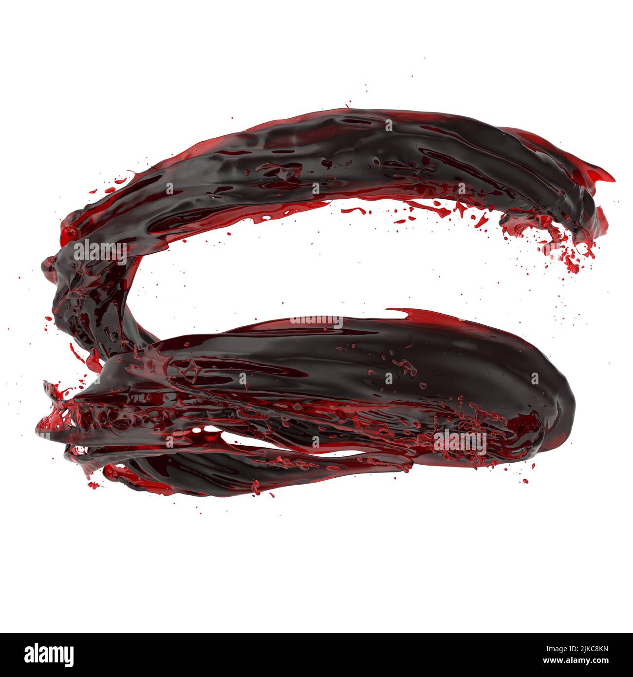 3D illustration of realistic blood splash Stock Photo - Alamy