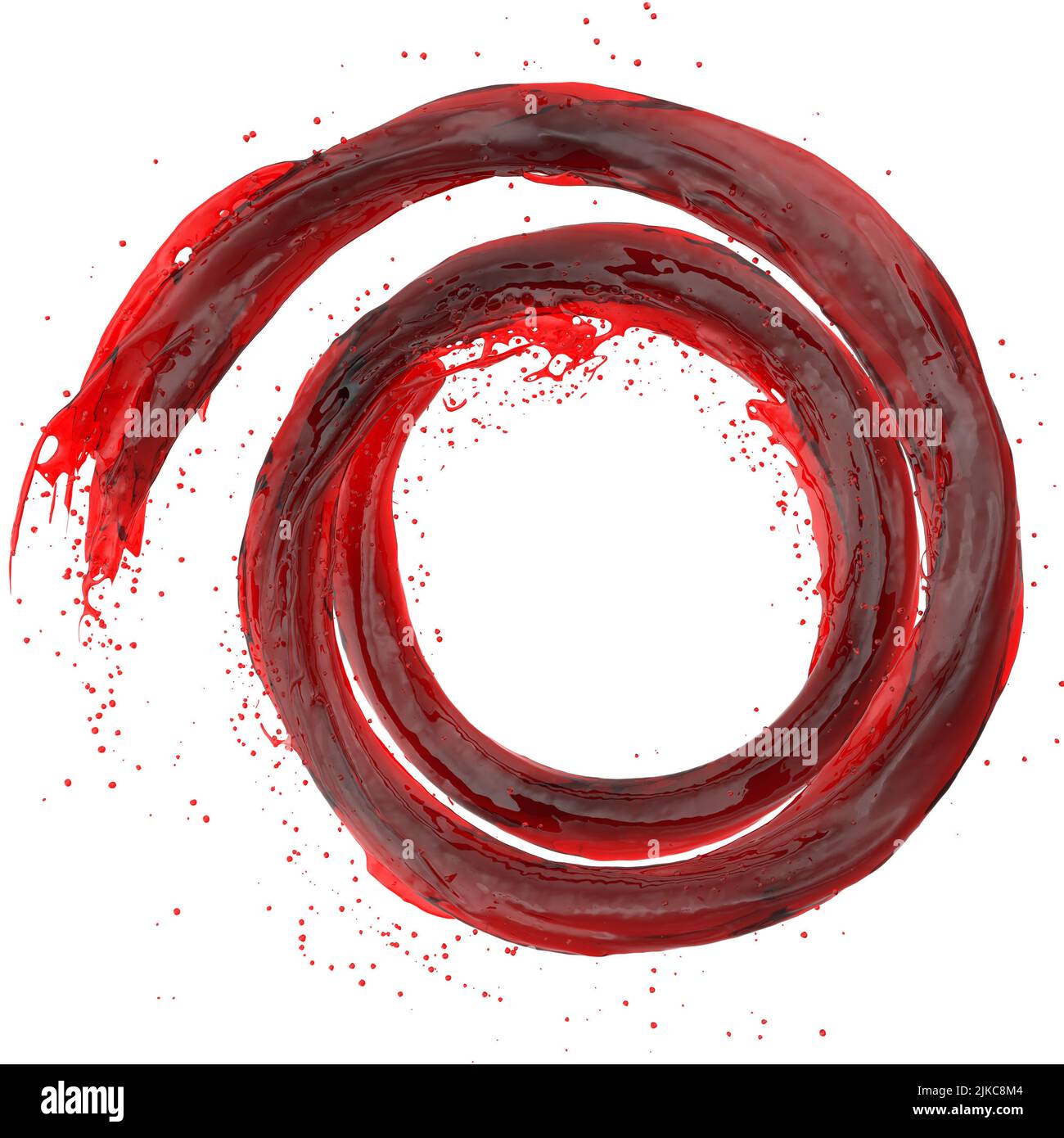 3D illustration of realistic blood splash Stock Photo - Alamy