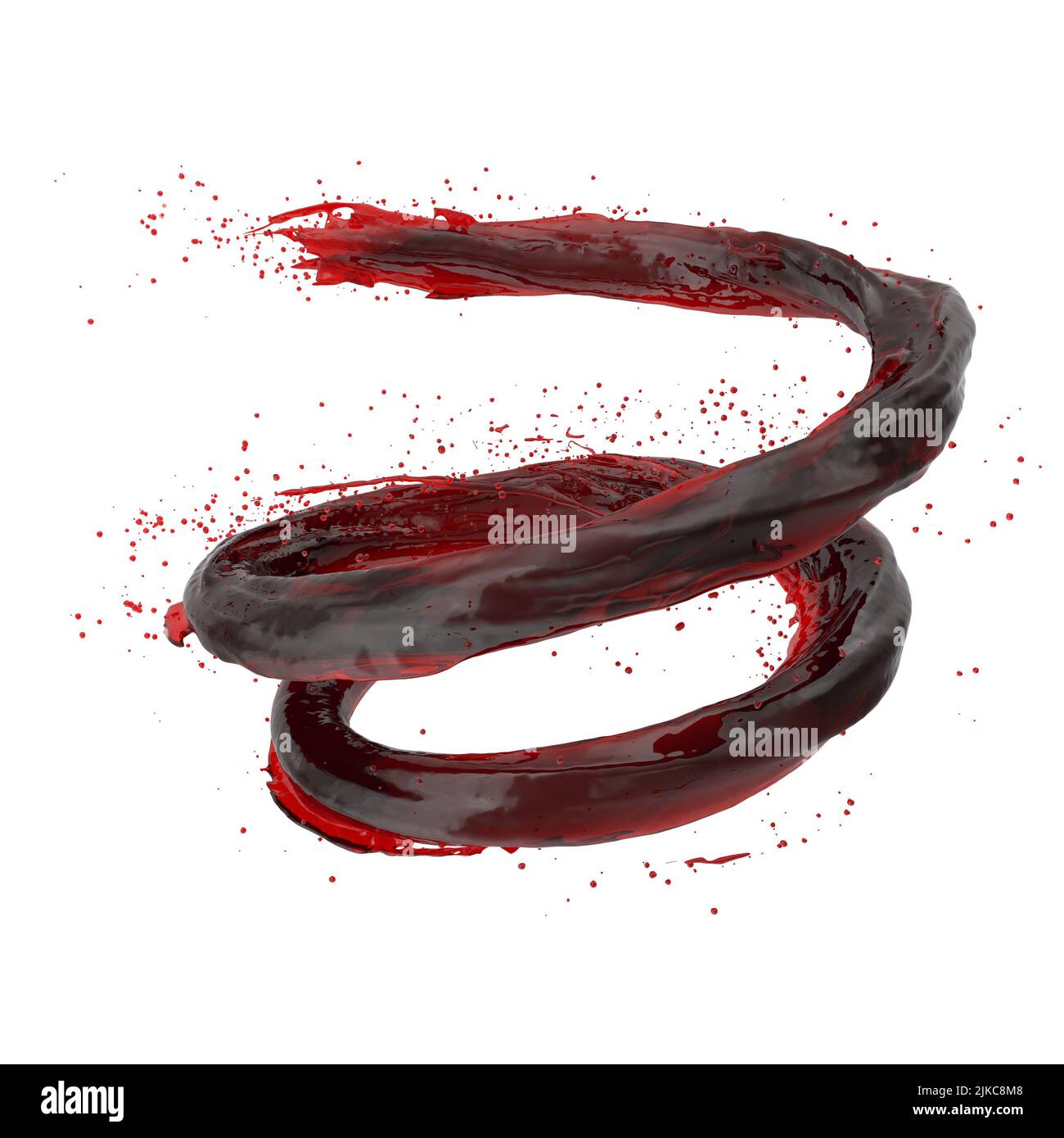 3D illustration of realistic blood splash Stock Photo - Alamy