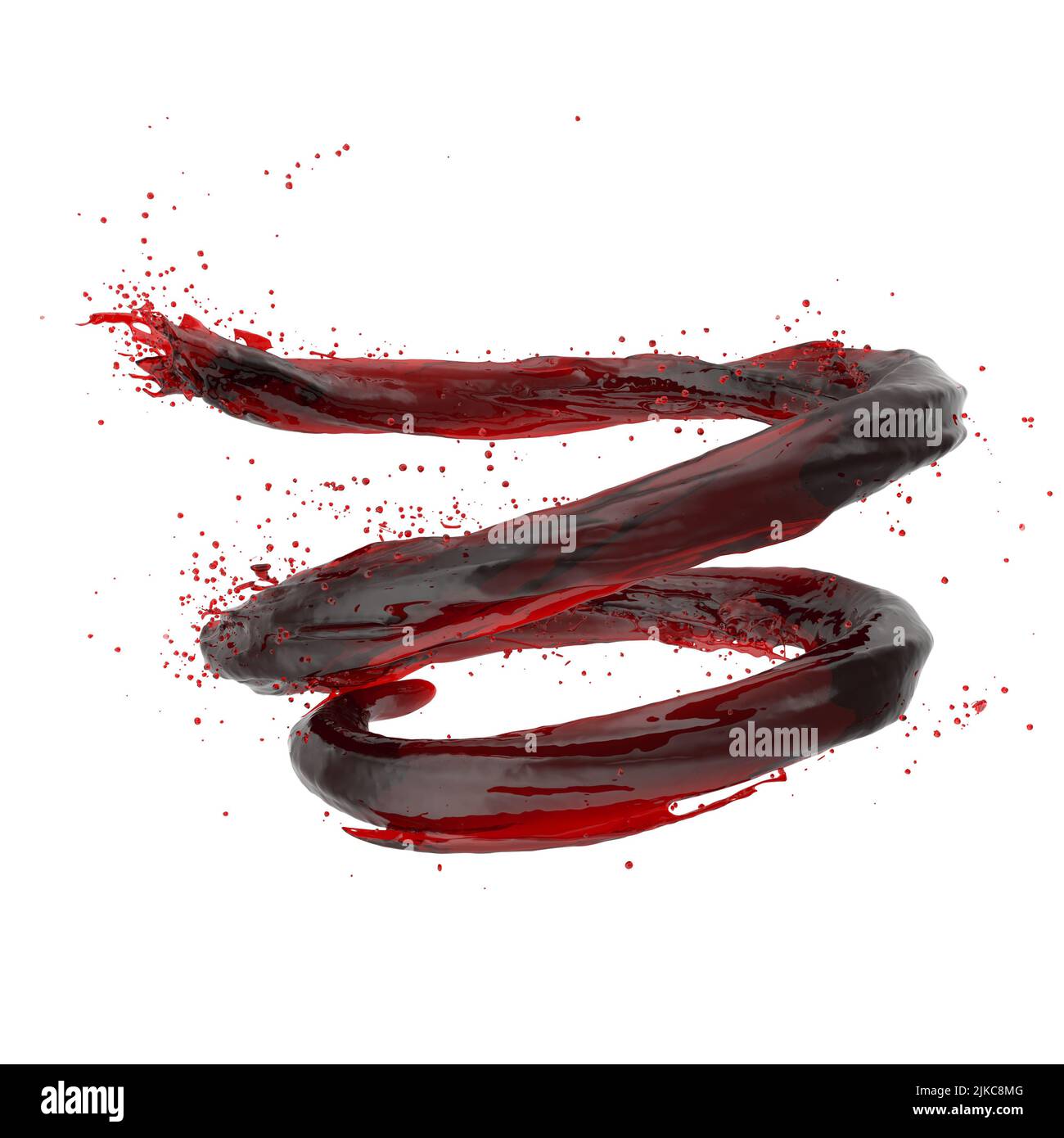 3D illustration of realistic blood splash Stock Photo - Alamy