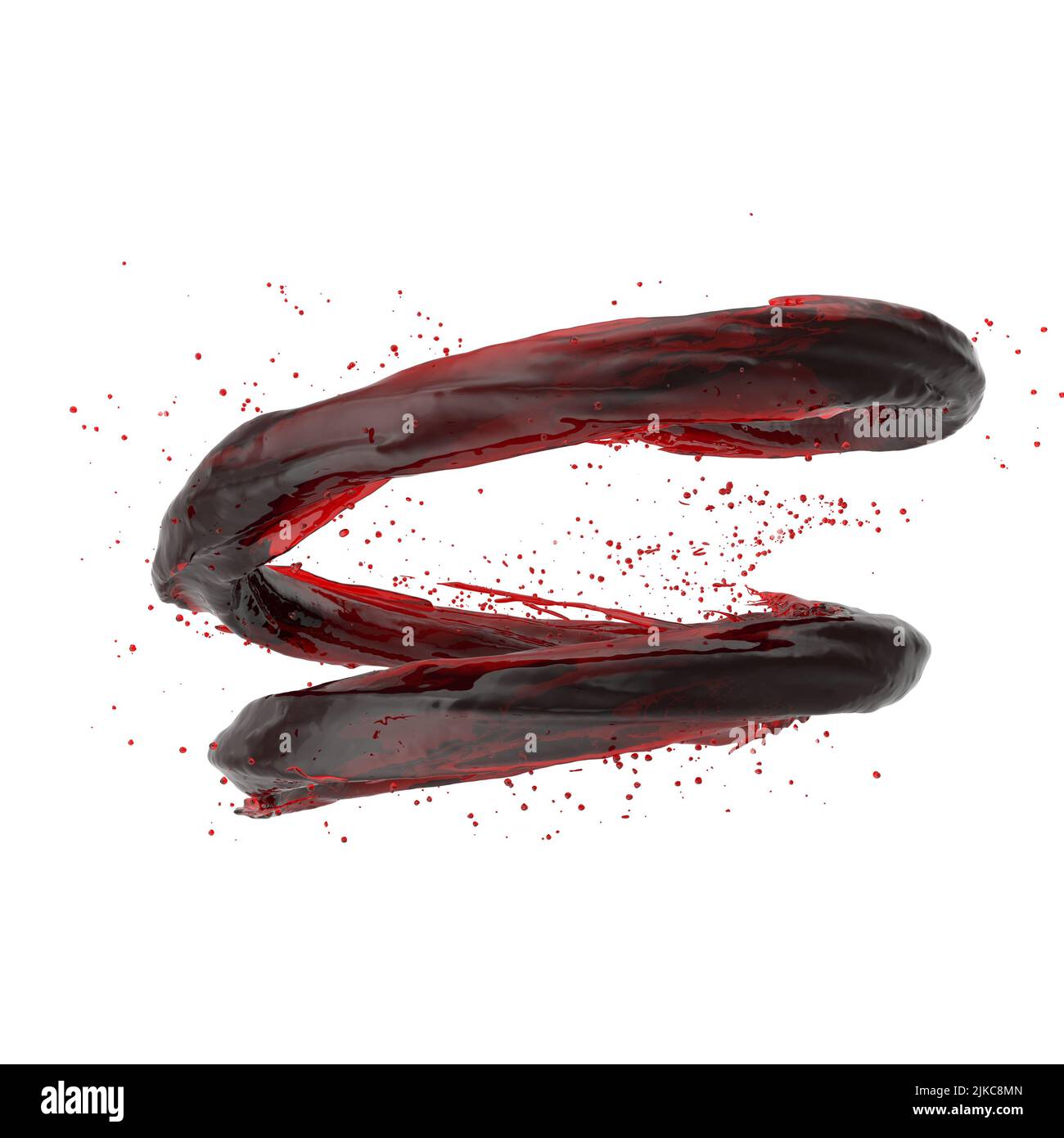 3D illustration of realistic blood splash Stock Photo - Alamy