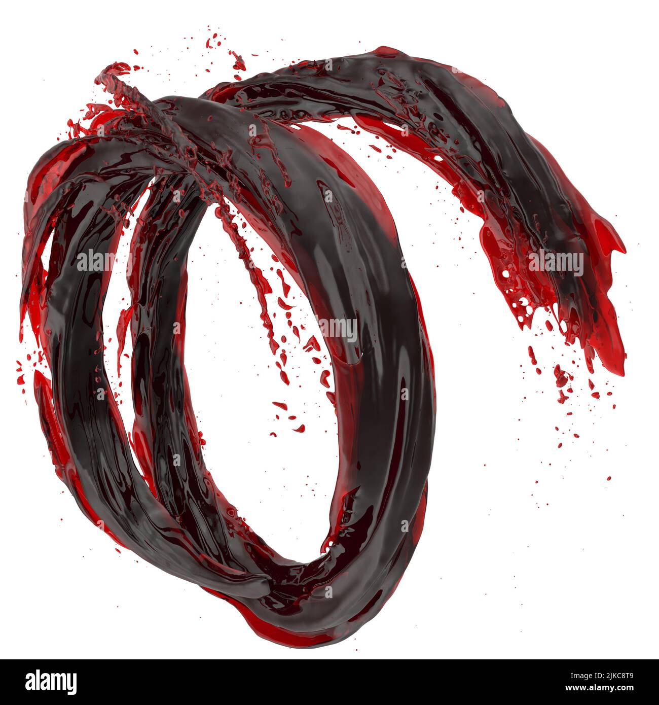 3D illustration of realistic blood splash Stock Photo - Alamy