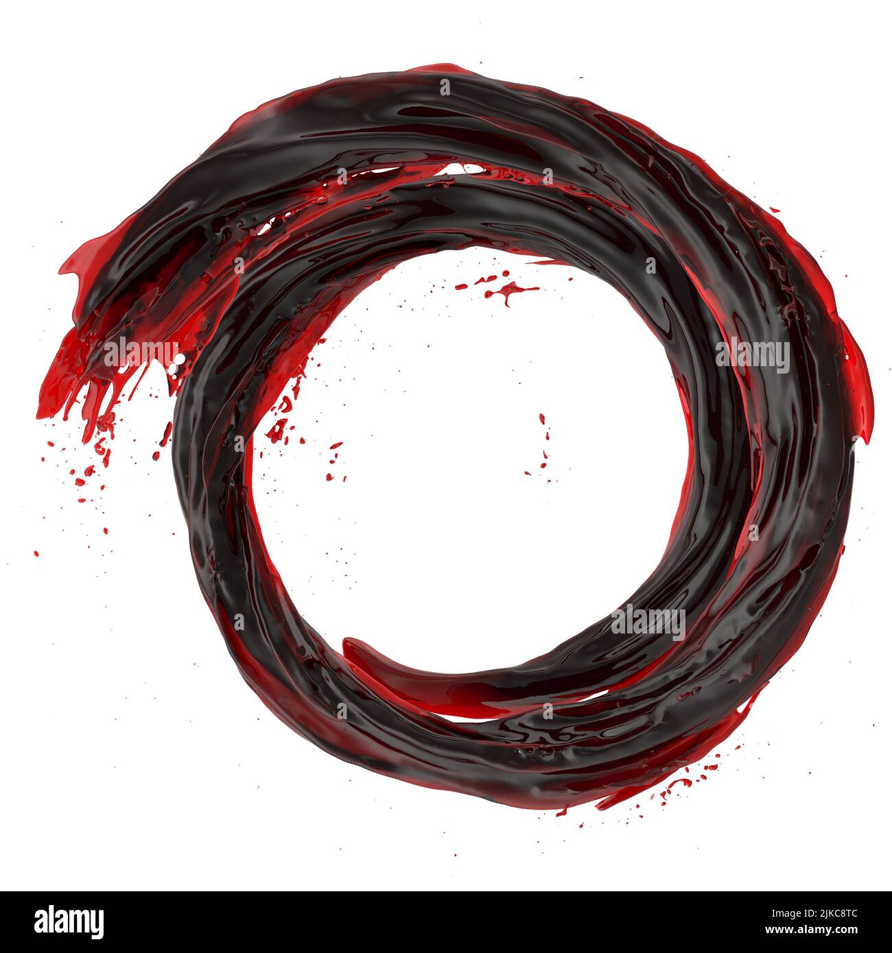3D illustration of realistic blood splash Stock Photo - Alamy