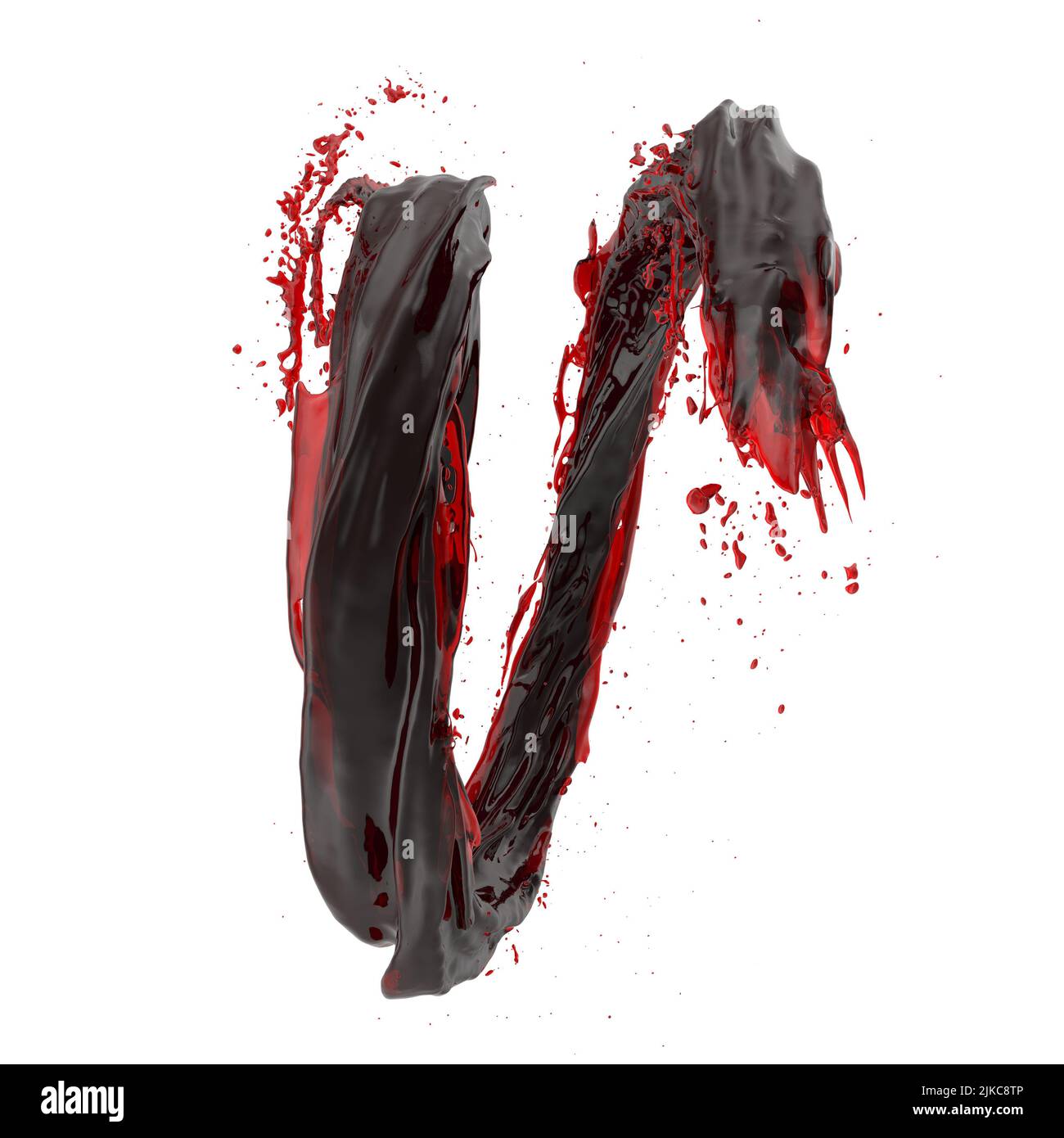 3D illustration of realistic blood splash Stock Photo - Alamy