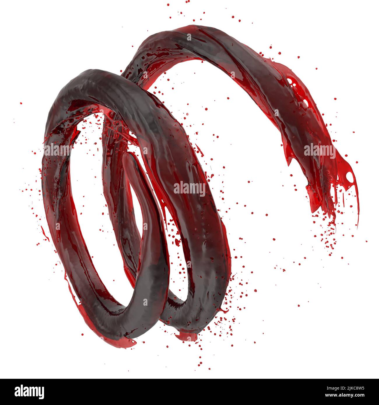 3D illustration of realistic blood splash Stock Photo - Alamy