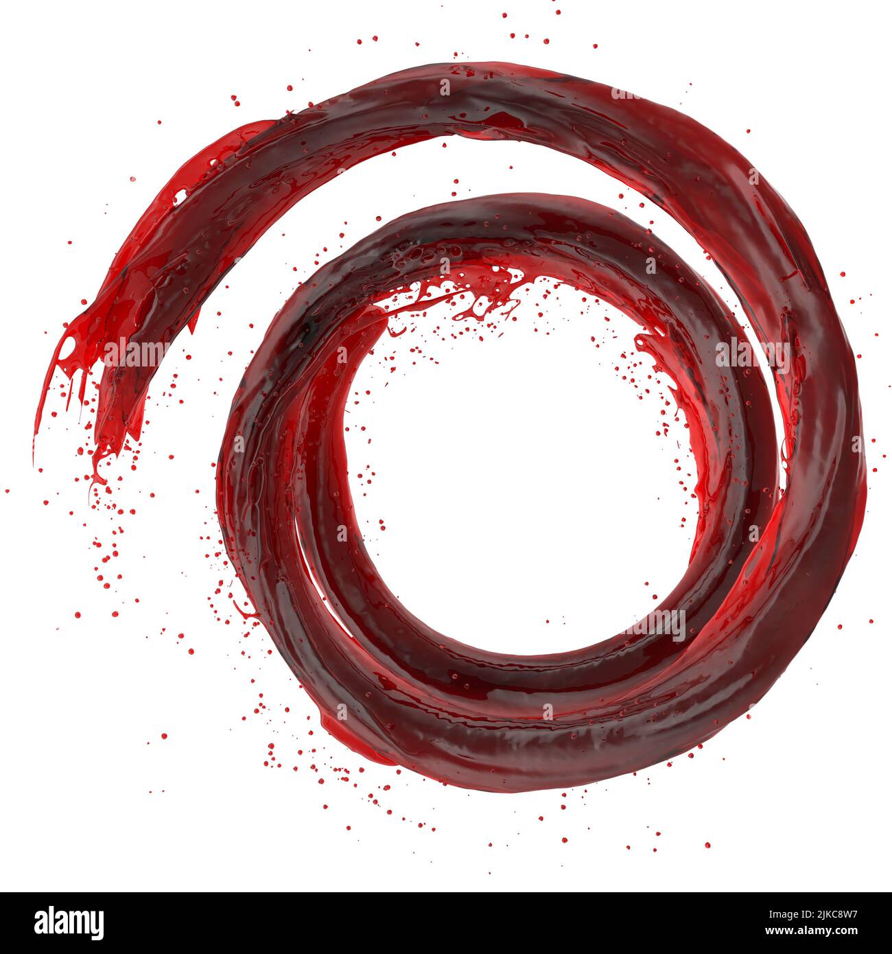 3D illustration of realistic blood splash Stock Photo - Alamy