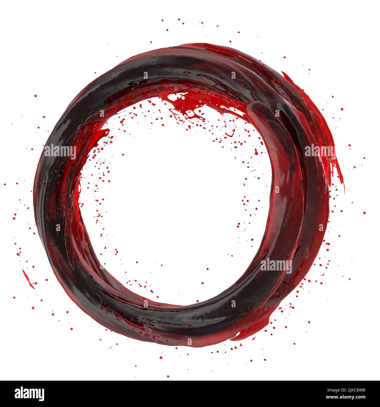 3D illustration of realistic blood splash Stock Photo - Alamy