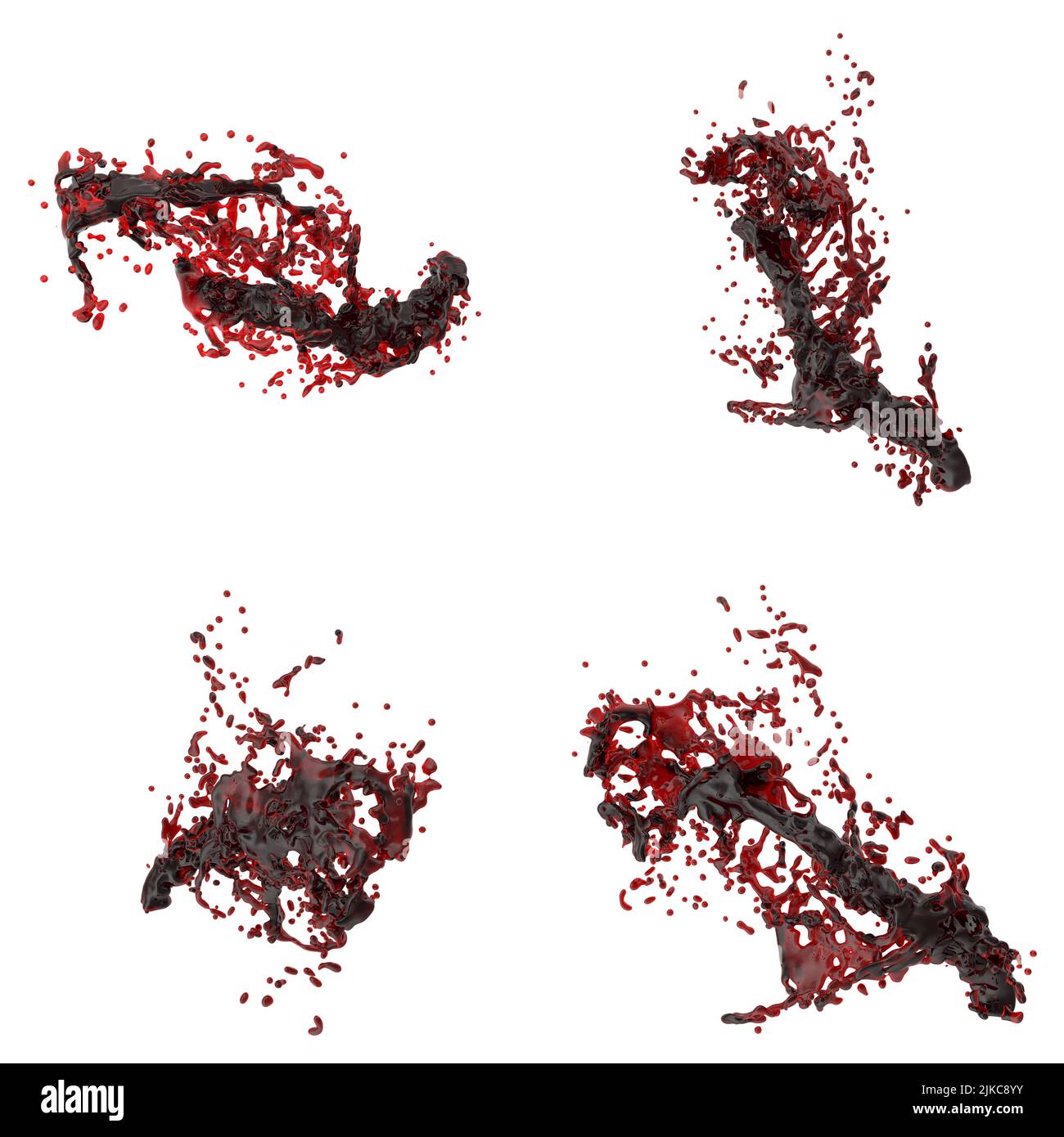 3D illustration of realistic blood splash Stock Photo - Alamy