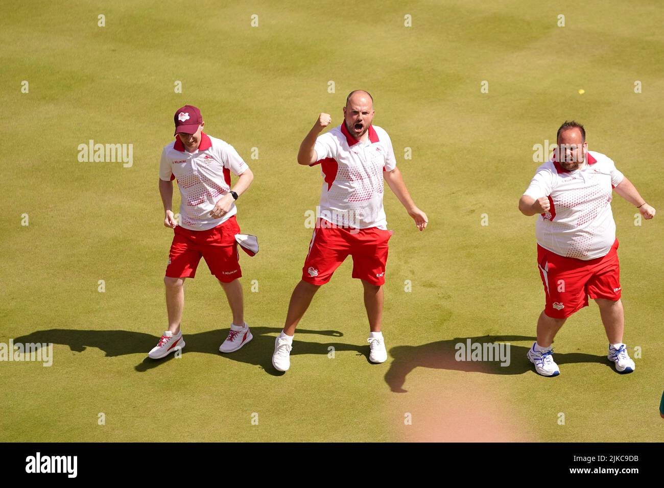 England's Nick Brett, Louis Ridout and Jamie Chestney celebrate winning ...
