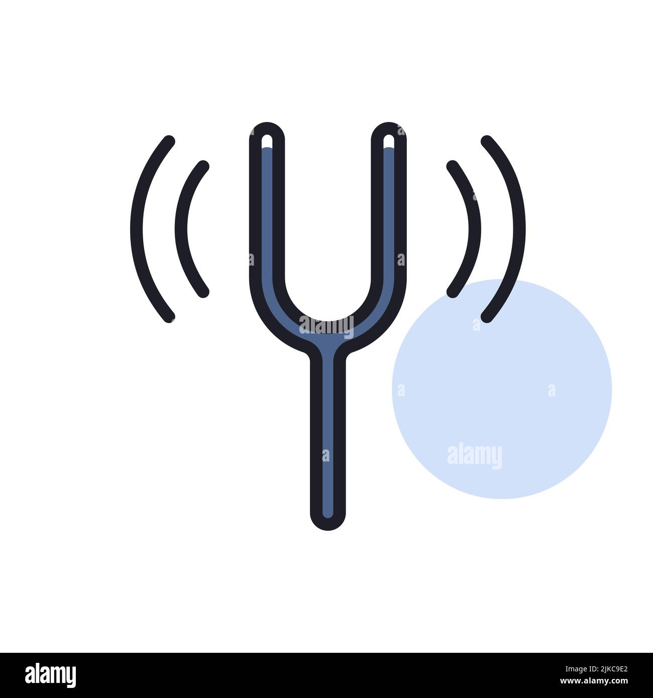Tuning fork vector flat isolated icon. Music sign. Graph symbol for ...