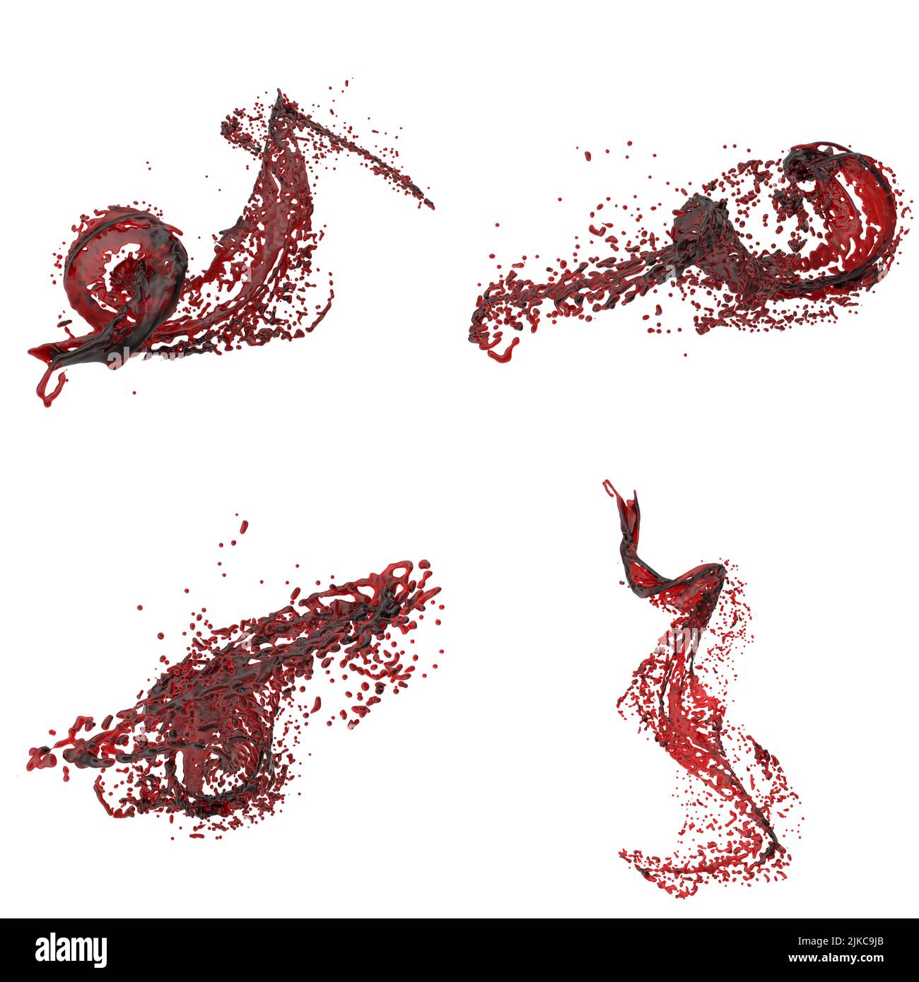 3D illustration of realistic blood splash Stock Photo - Alamy