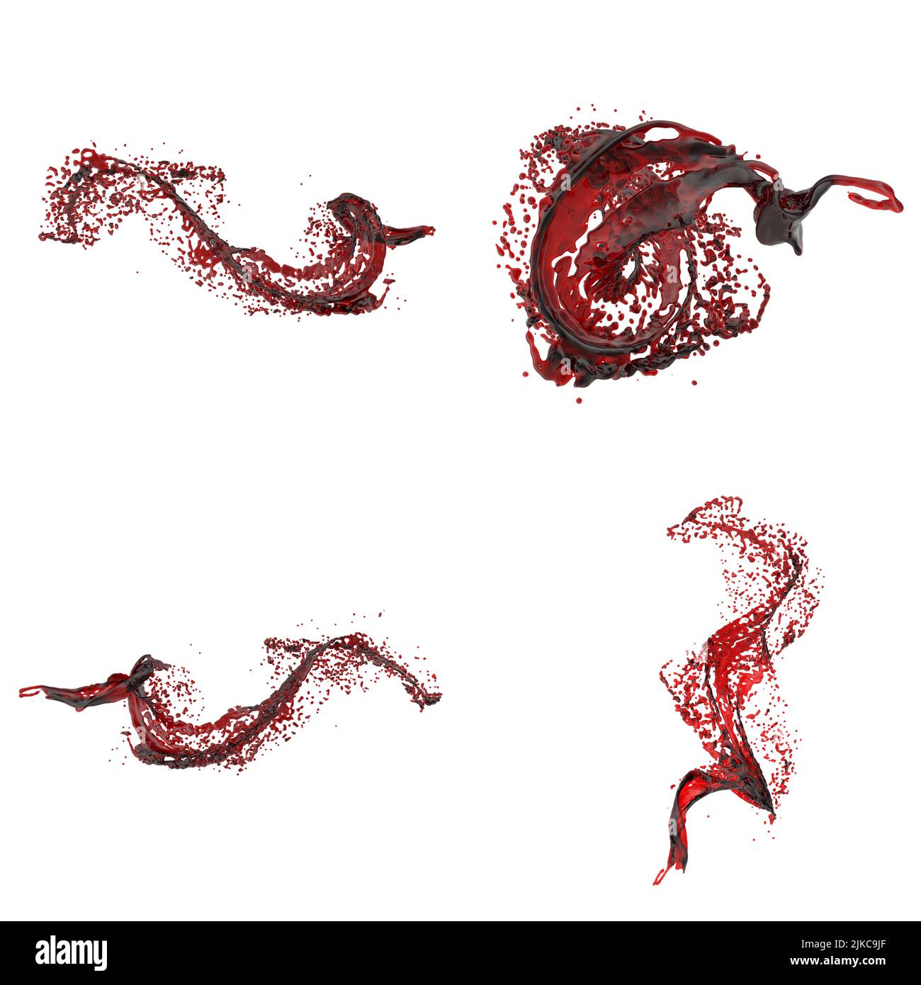 3D illustration of realistic blood splash Stock Photo - Alamy