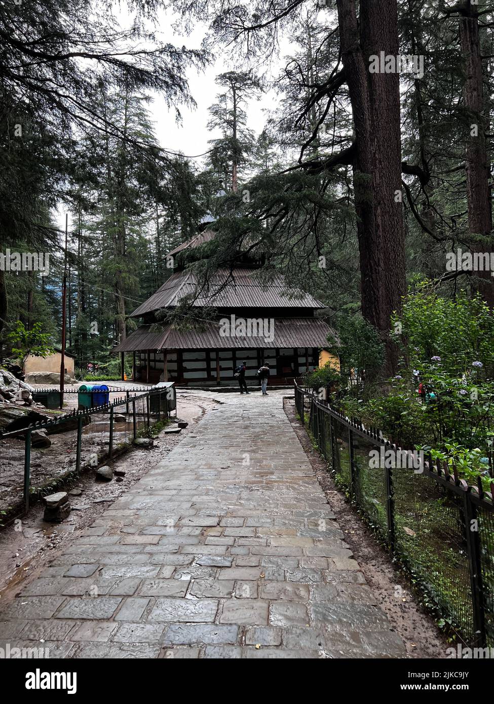 A vertical shot of Hadimba Devi Hindu Temple in Manali, India Stock ...