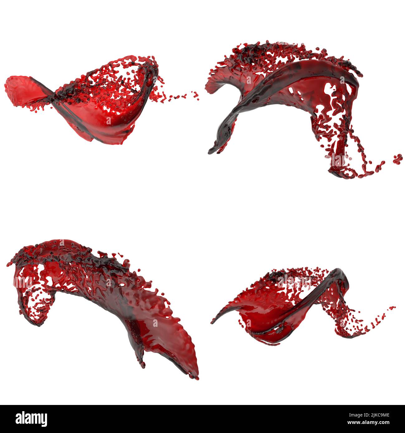 3D illustration of realistic blood splash Stock Photo - Alamy