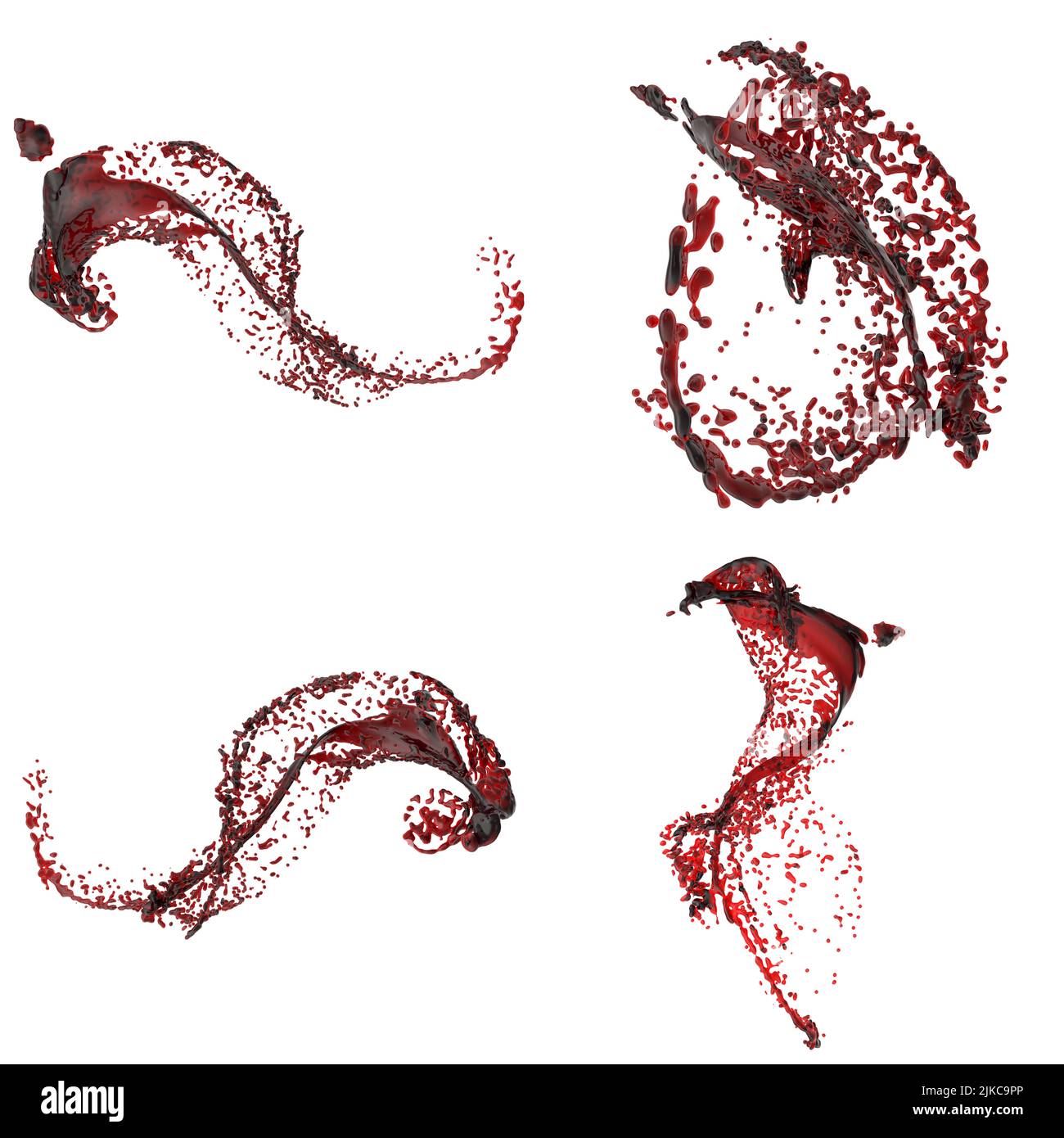 3D illustration of realistic blood splash Stock Photo - Alamy