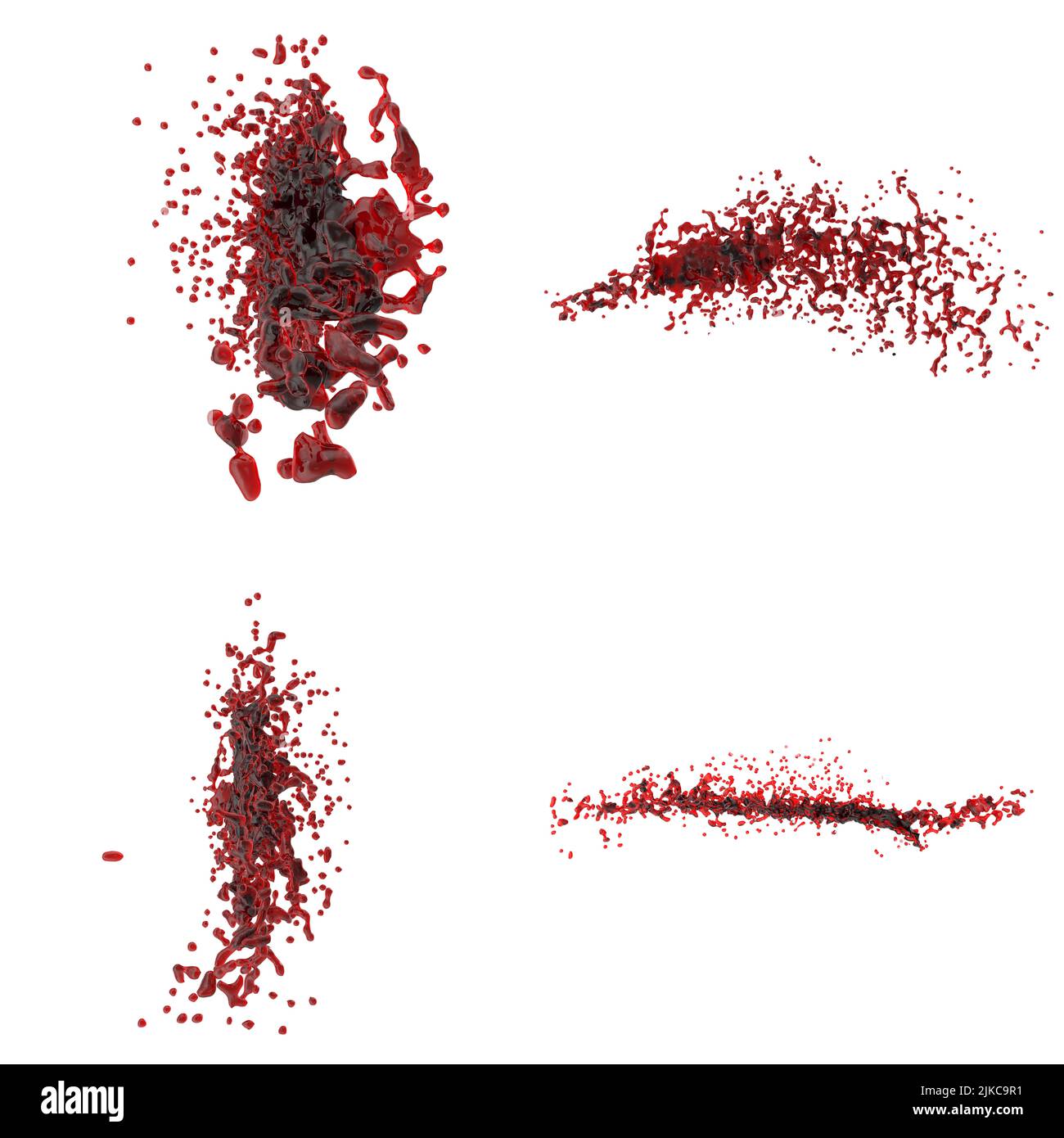 3D illustration of realistic blood splash Stock Photo - Alamy