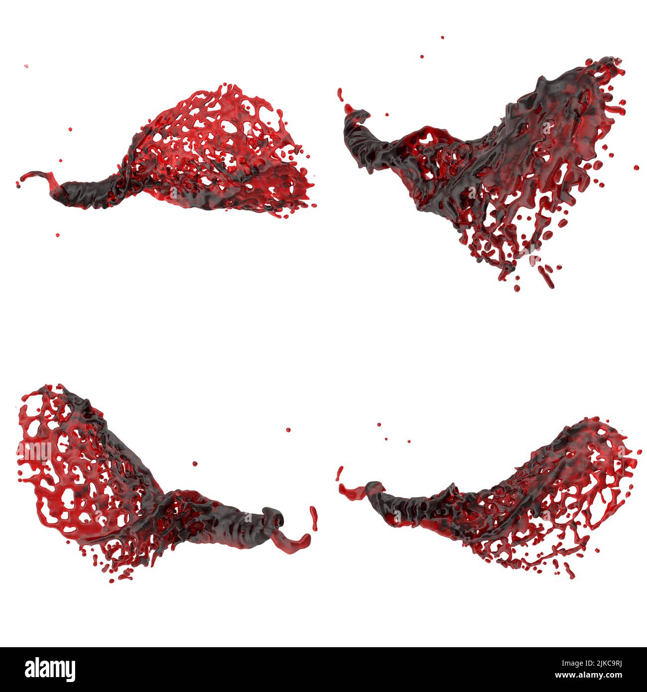 3D illustration of realistic blood splash Stock Photo - Alamy