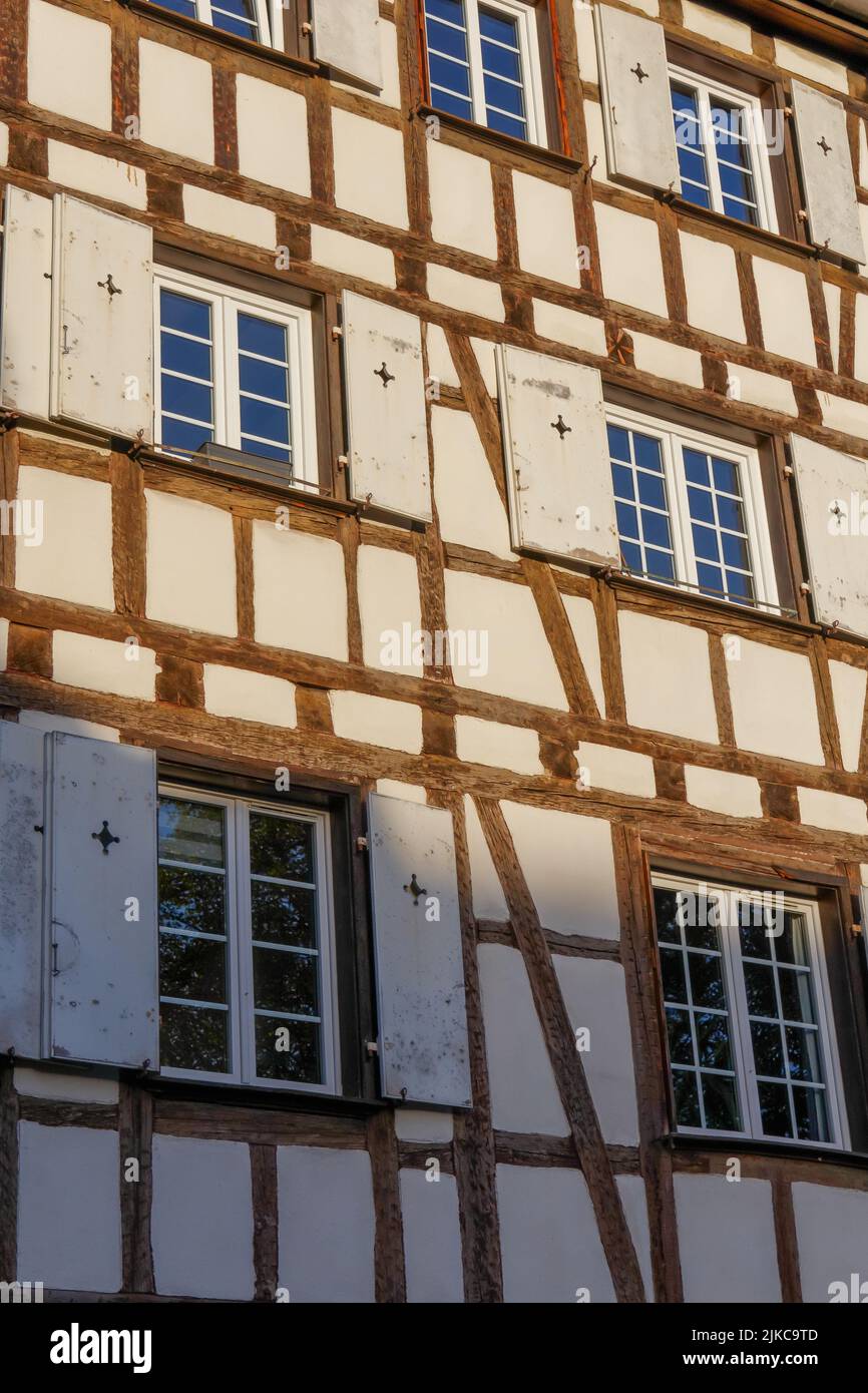 A Low angle Exterior design Timber framing architectural style building ...