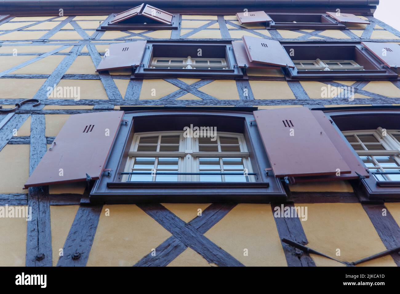 A low angle Exterior design Timber framing architectural style building ...