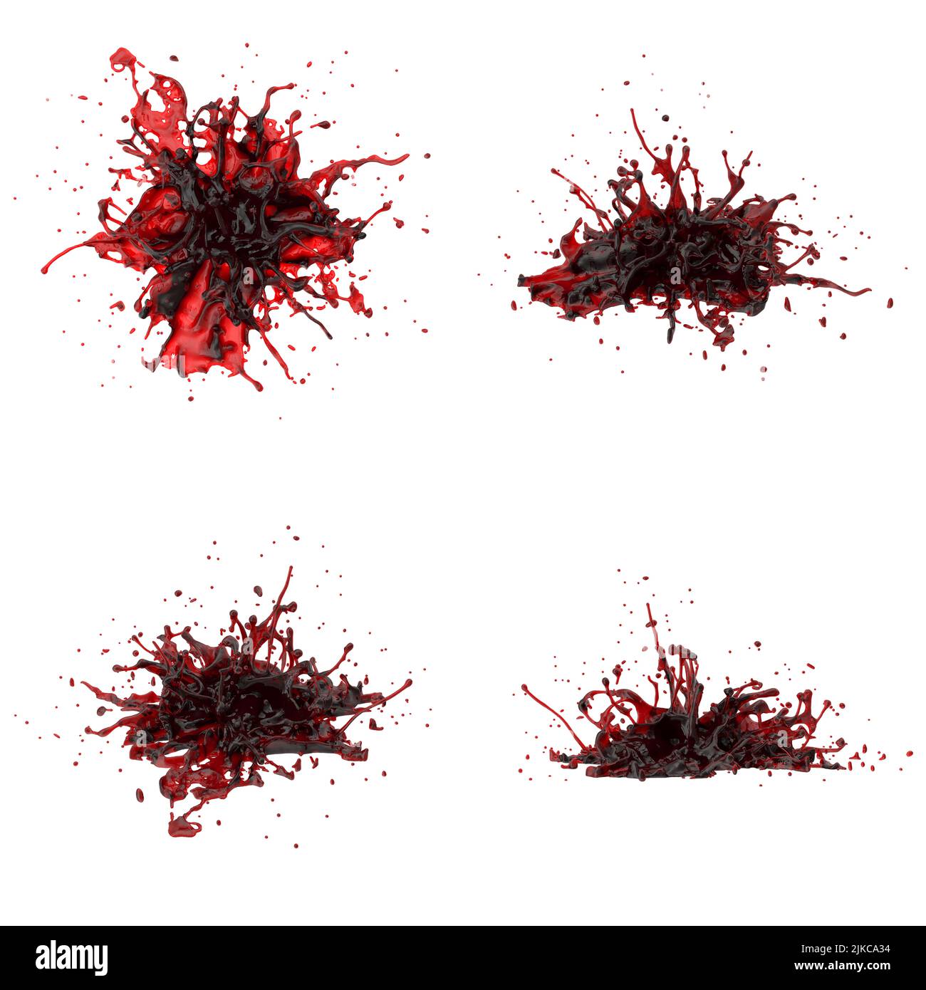 3D illustration of realistic blood splash Stock Photo - Alamy