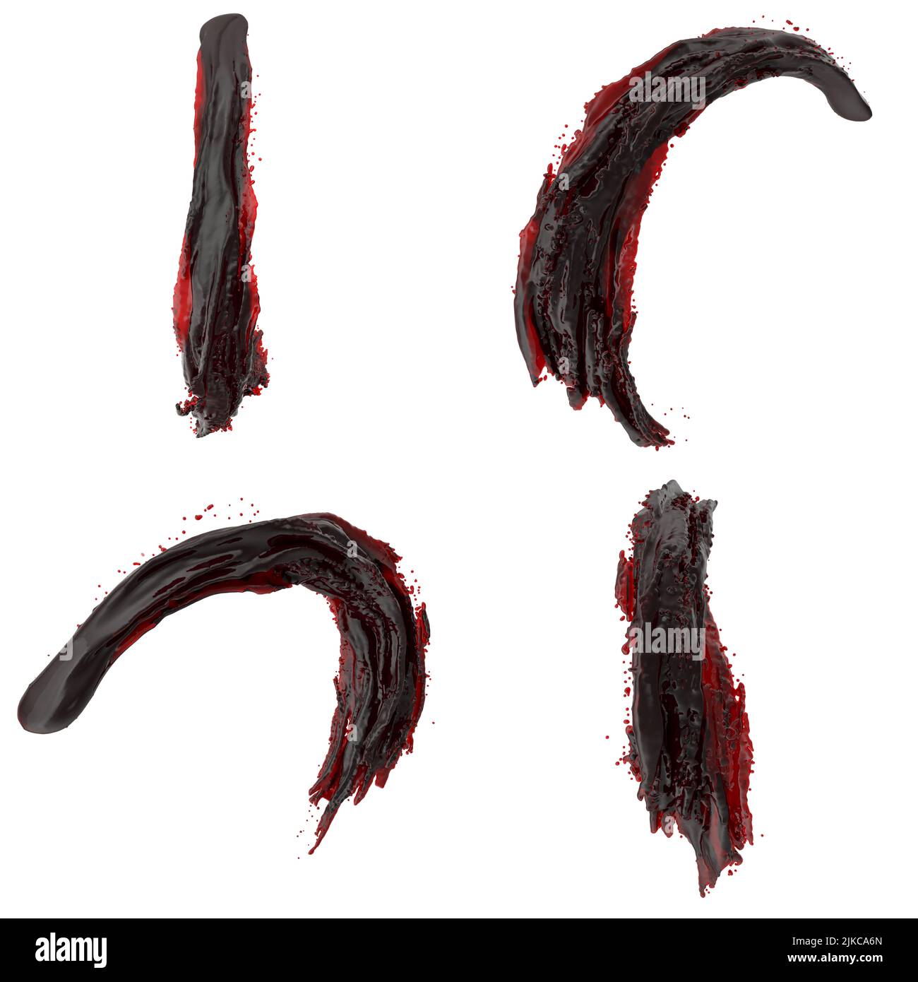 3D illustration of realistic blood splash Stock Photo - Alamy