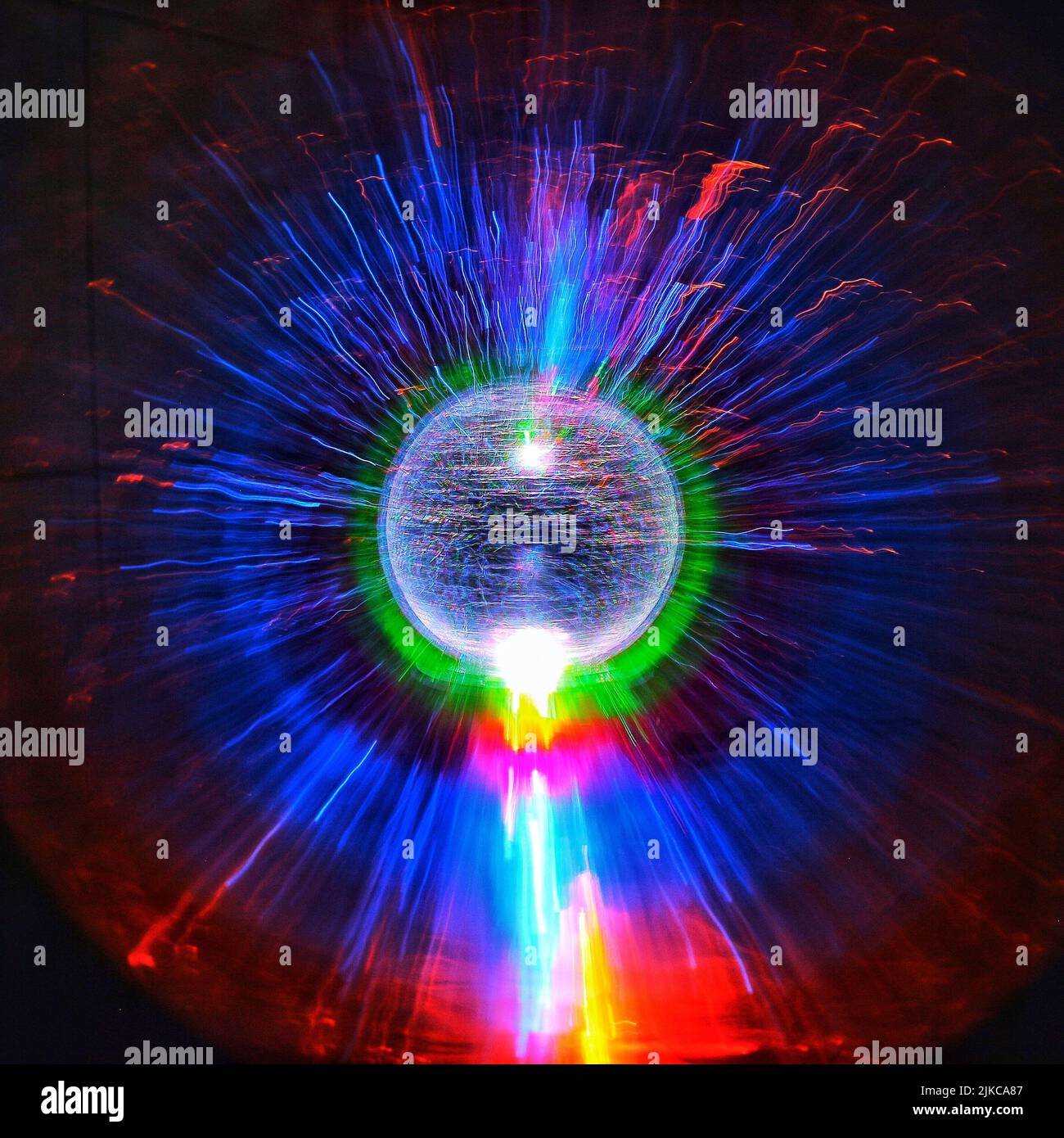 An abstract colorful lights from rotating crystal for trippy ...