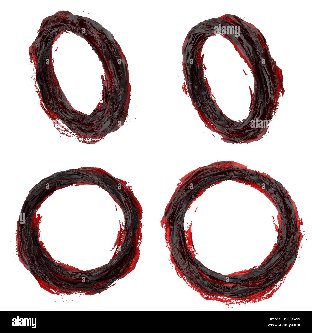 3D illustration of realistic blood splash Stock Photo - Alamy