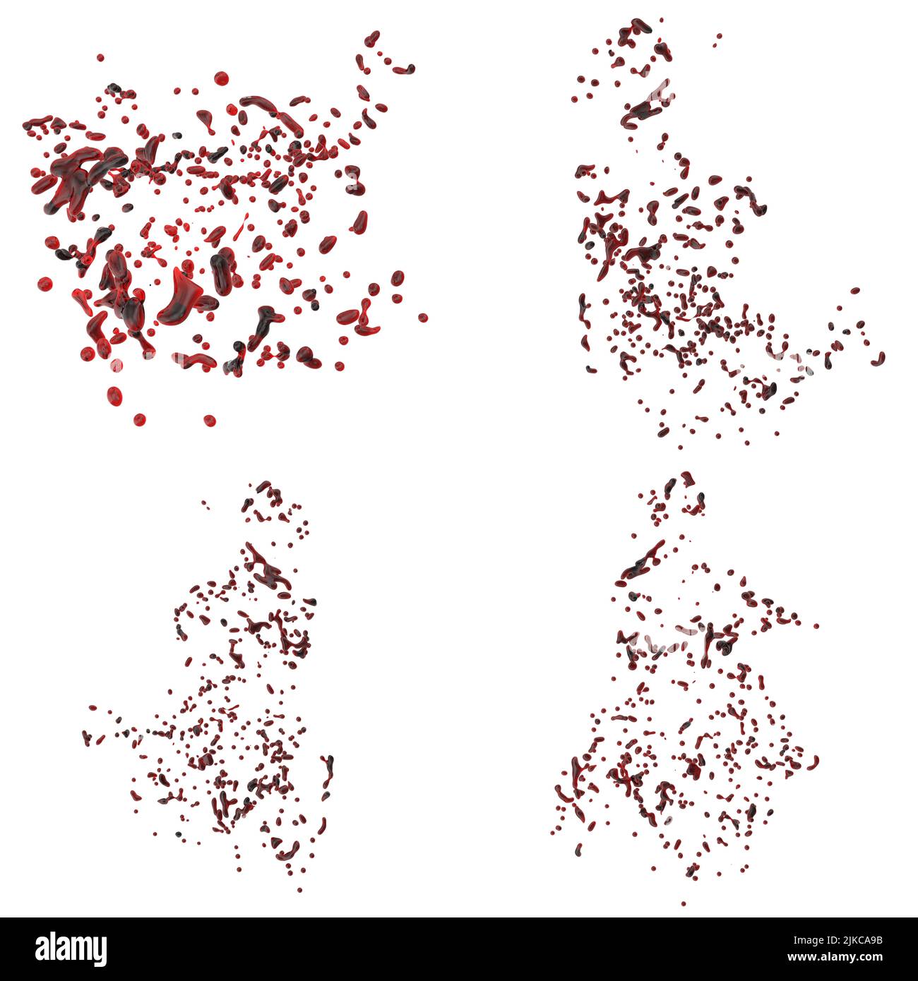 3D illustration of realistic blood splash Stock Photo - Alamy