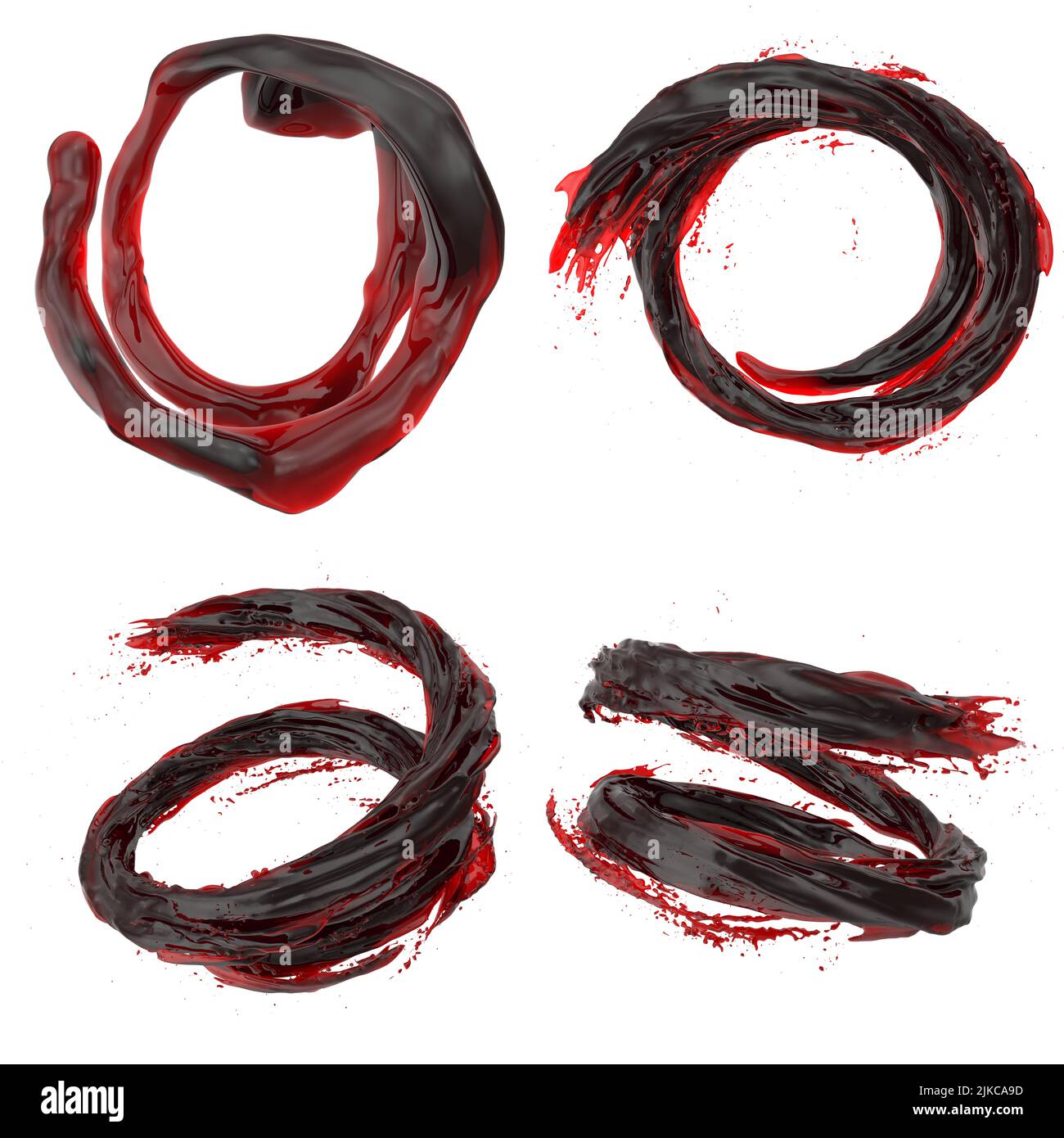 3D illustration of realistic blood splash Stock Photo - Alamy