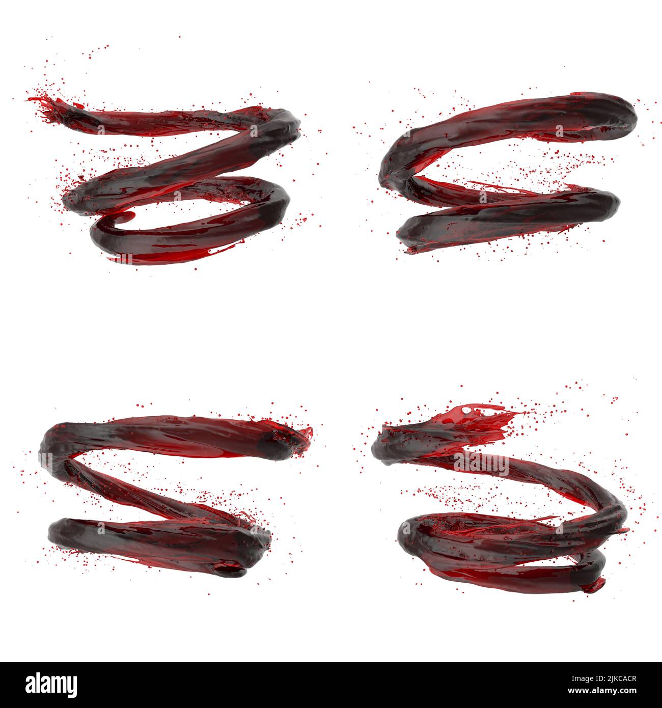 3D illustration of realistic blood splash Stock Photo - Alamy