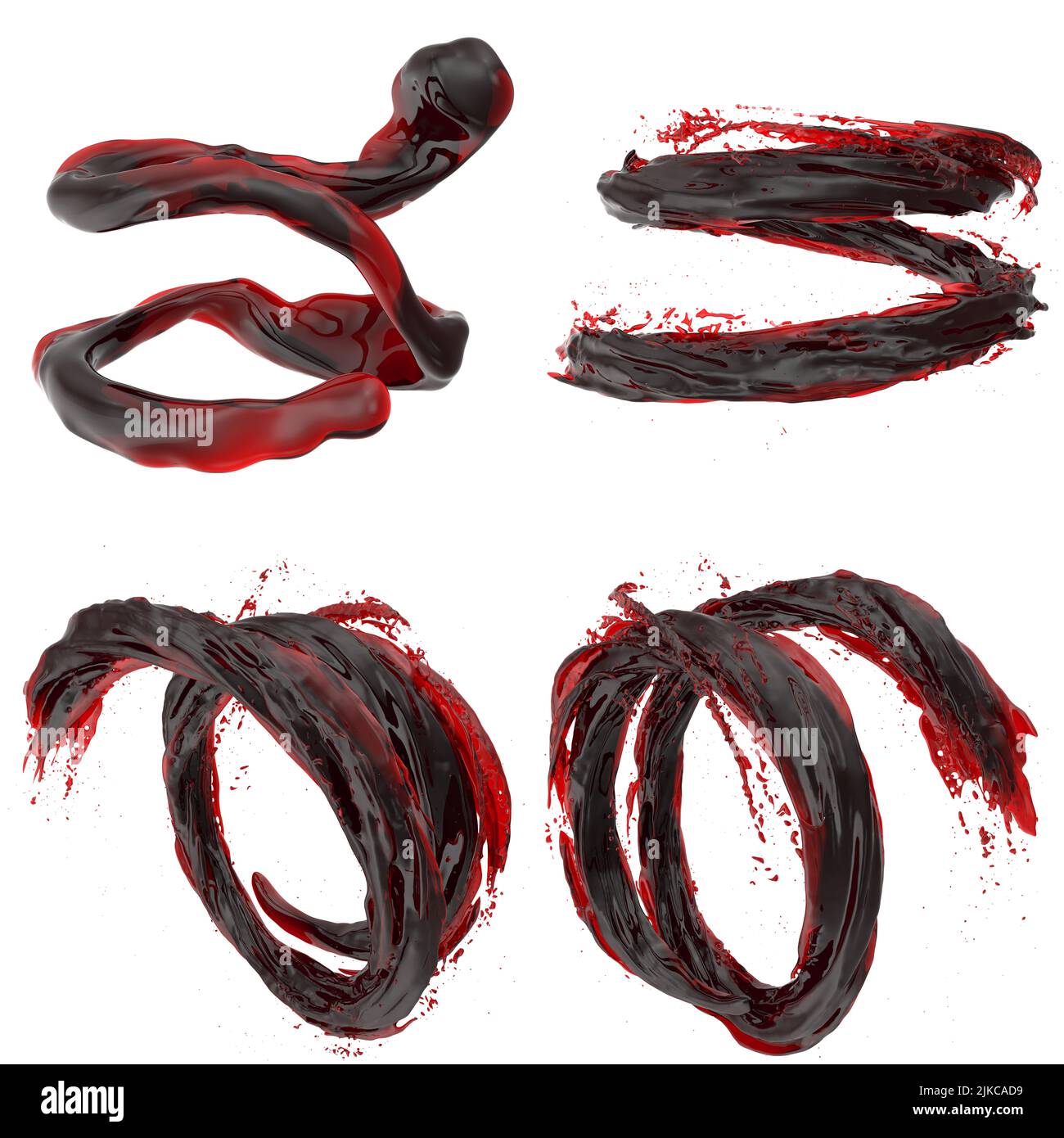 3D illustration of realistic blood splash Stock Photo - Alamy