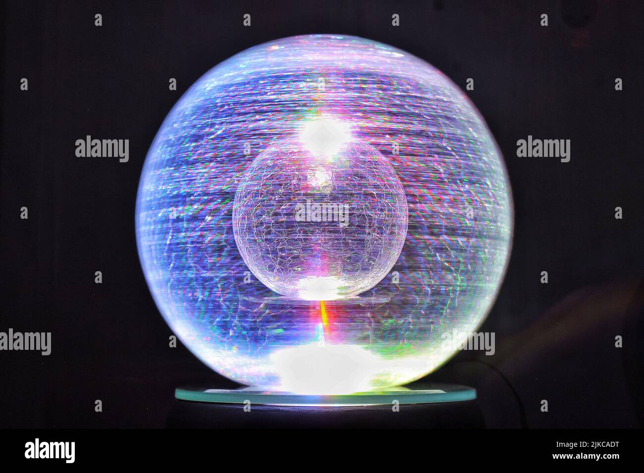 An abstract colorful lights from rotating crystal for trippy ...