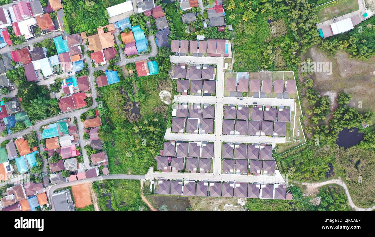 An aerial view of rooftops Stock Photo - Alamy